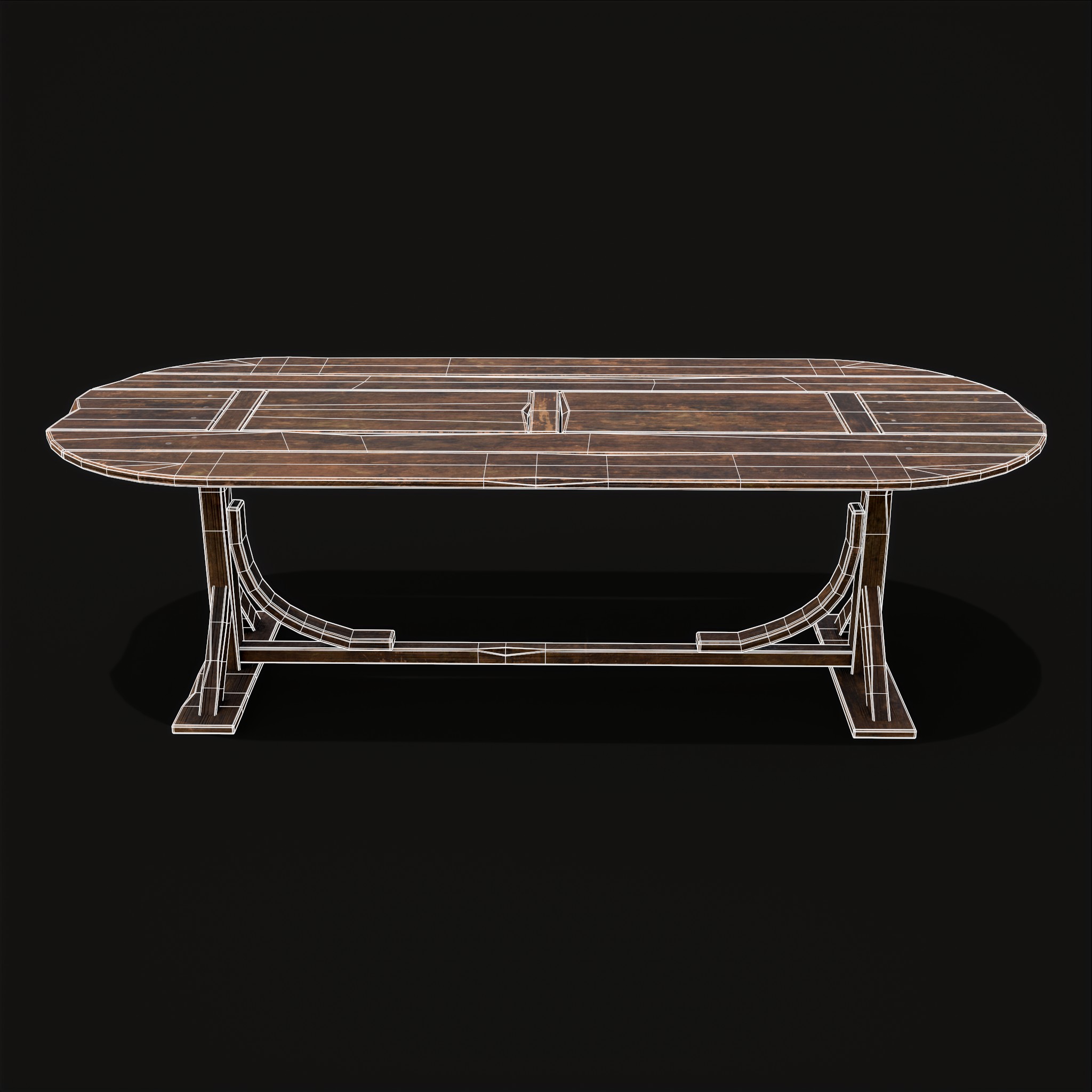 Rustic Medieval Wooden Tavern Table - 3D Model by Get Dead Entertainment