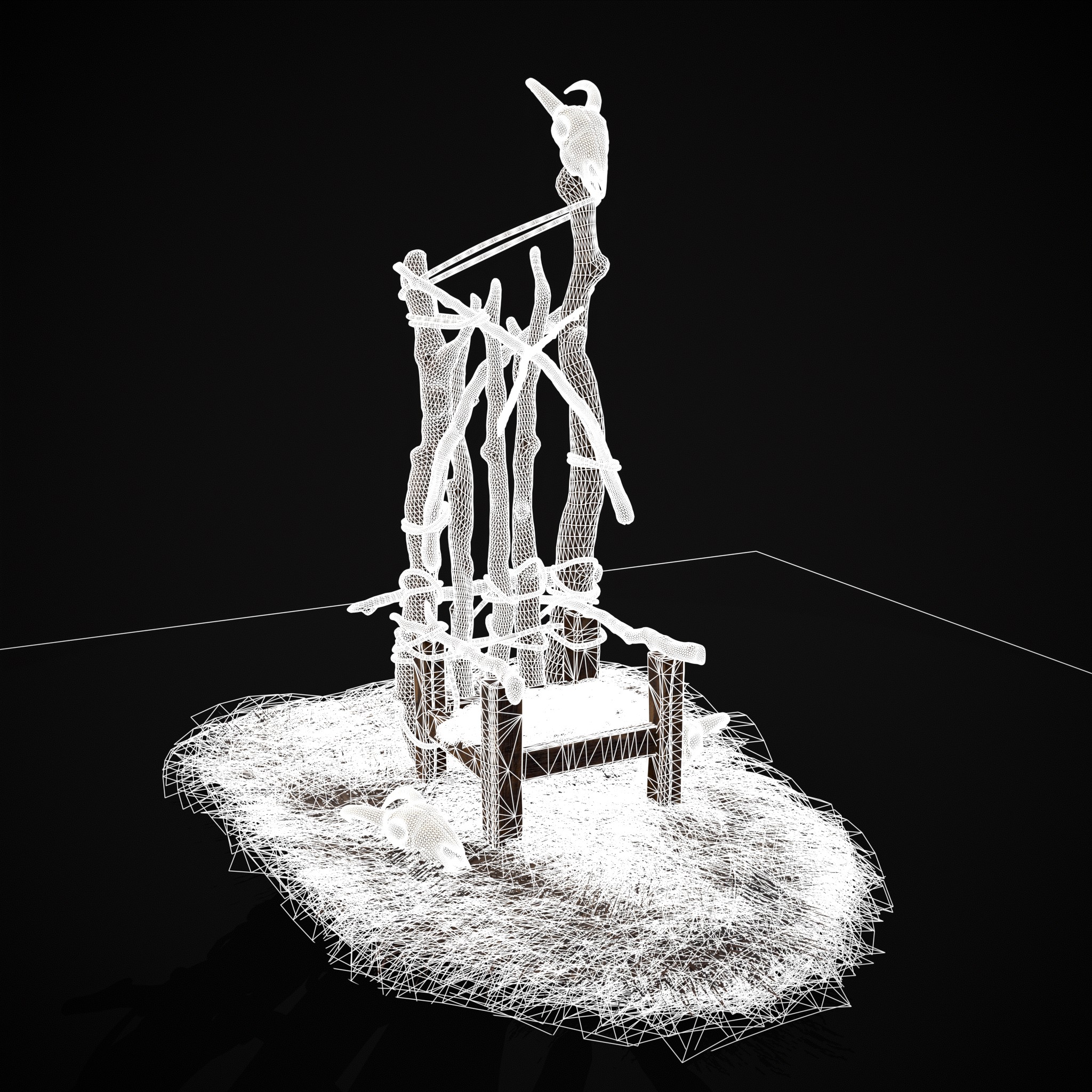 Rustic Medieval Wooden Throne - 3D Model by Get Dead Entertainment