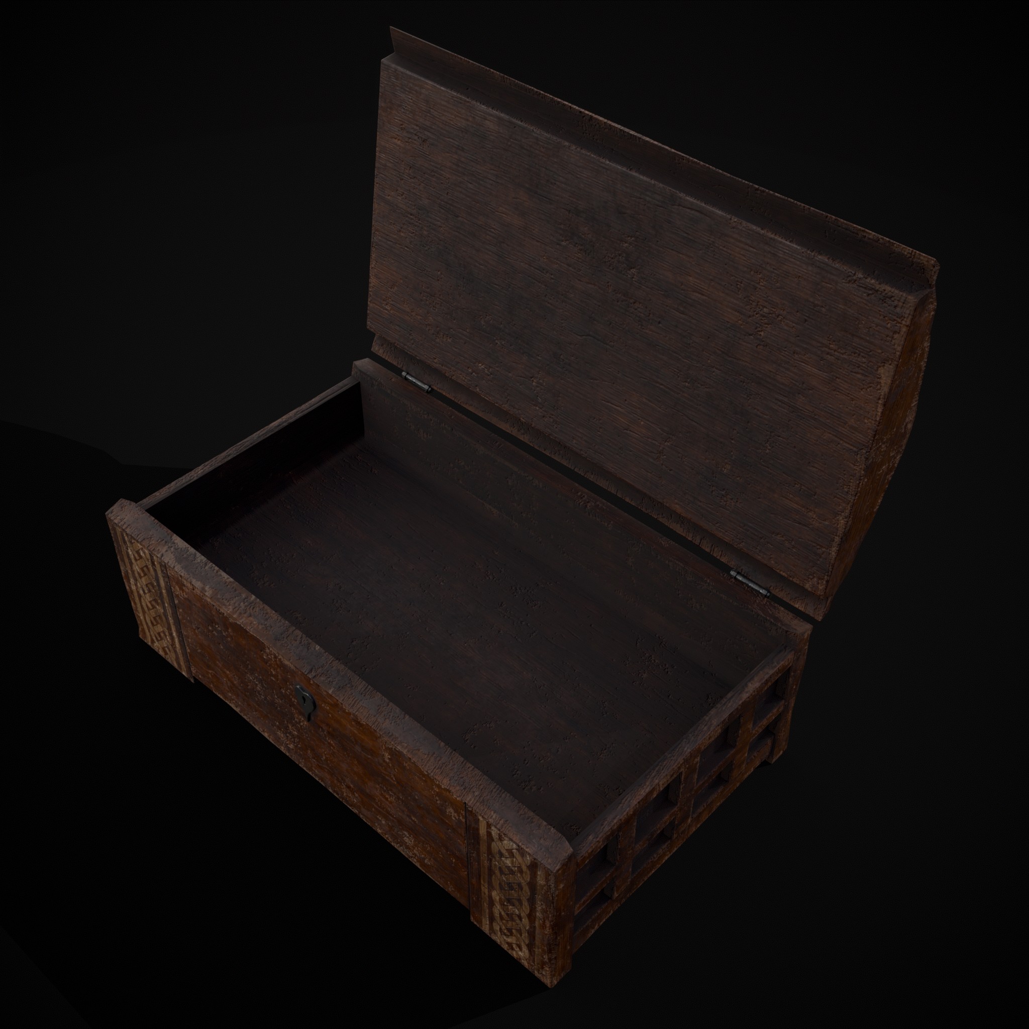 Rustic Medium Wooden Curved Chest - 3D Model by Get Dead Entertainment