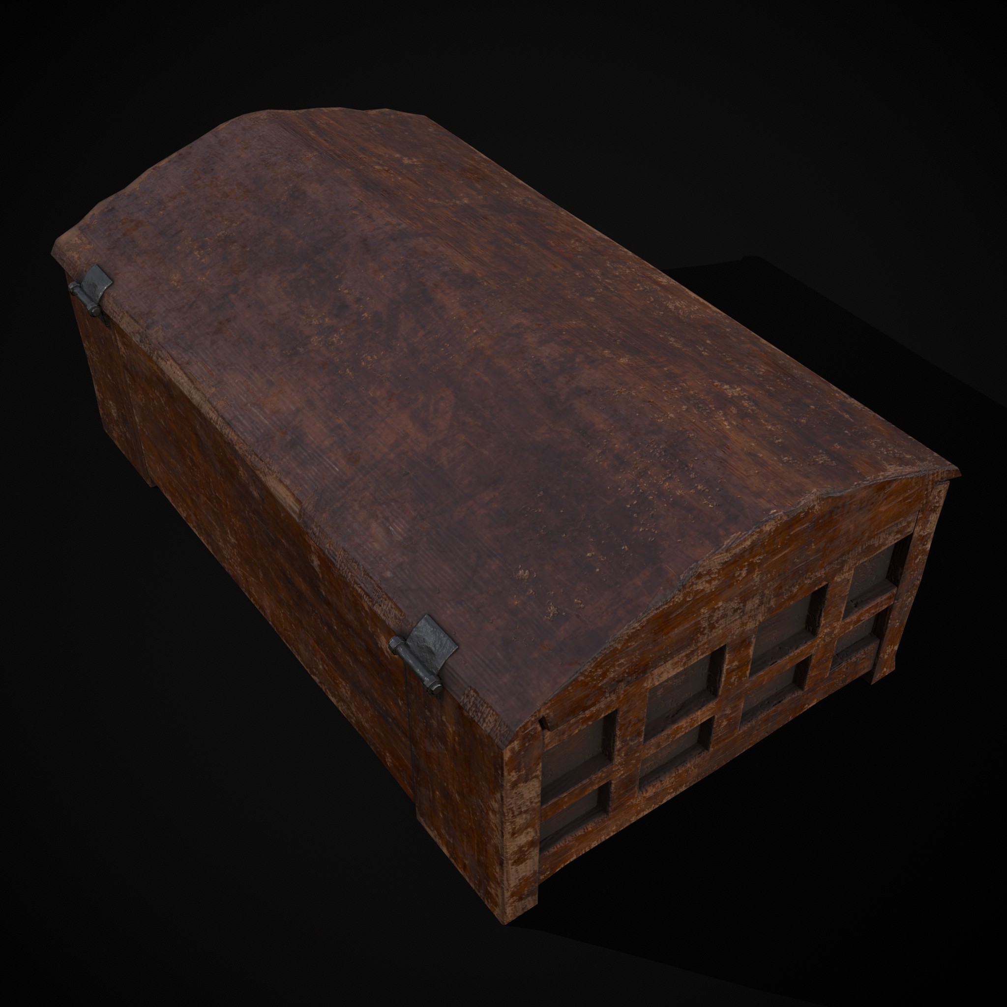 Rustic Medium Wooden Curved Chest - 3D Model by Get Dead Entertainment