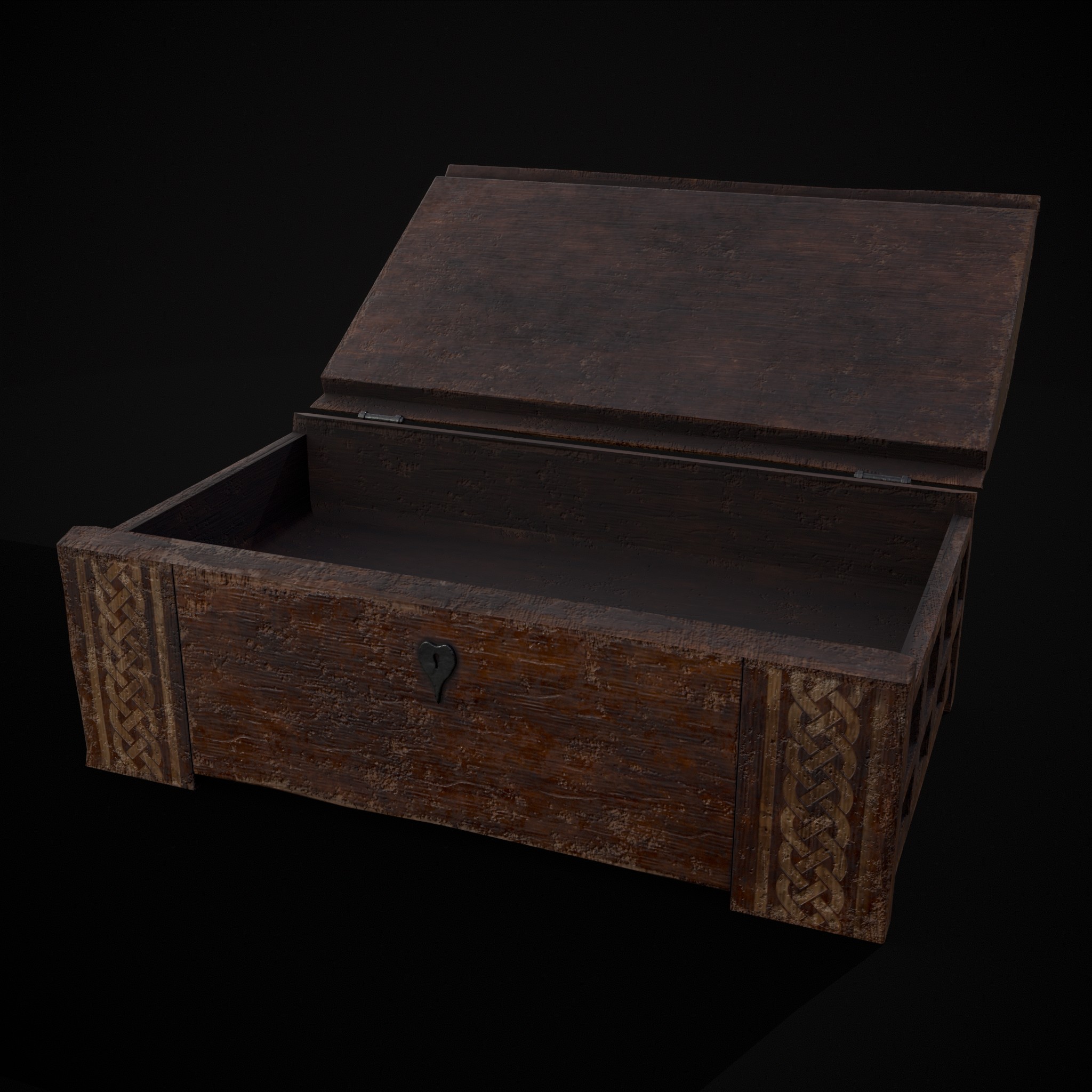 Rustic Medium Wooden Curved Chest - 3D Model by Get Dead Entertainment
