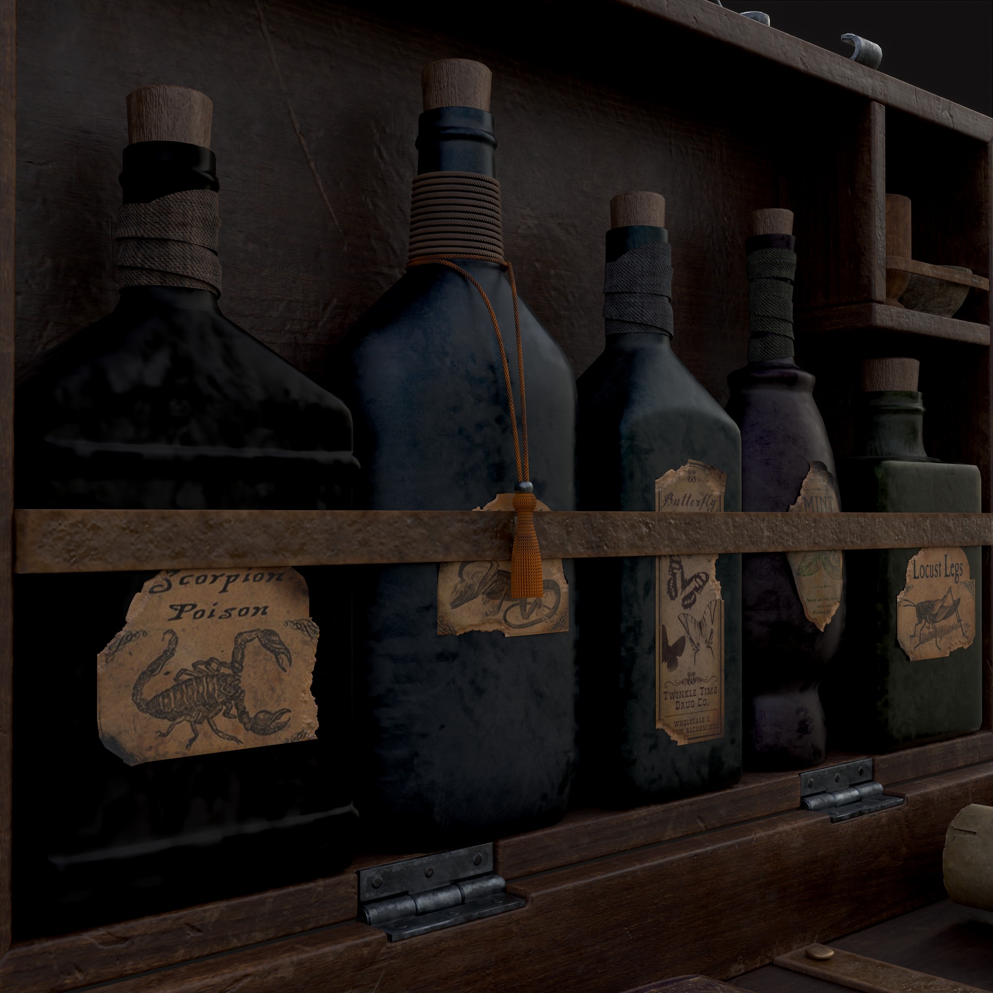 Rustic Potion Makers Briefcase - 3D Model by Get Dead Entertainment