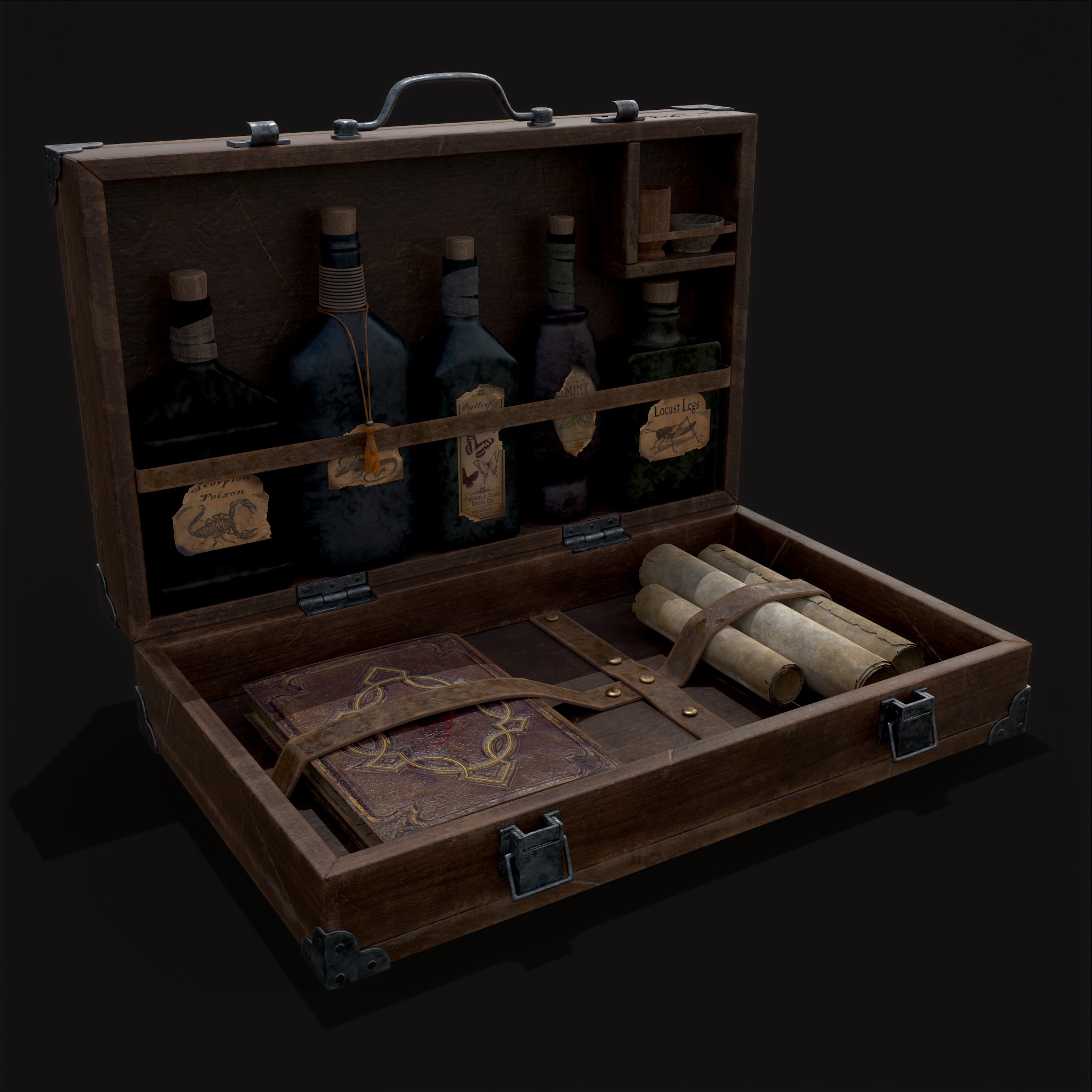 Rustic Potion Makers Briefcase - 3D Model by Get Dead Entertainment