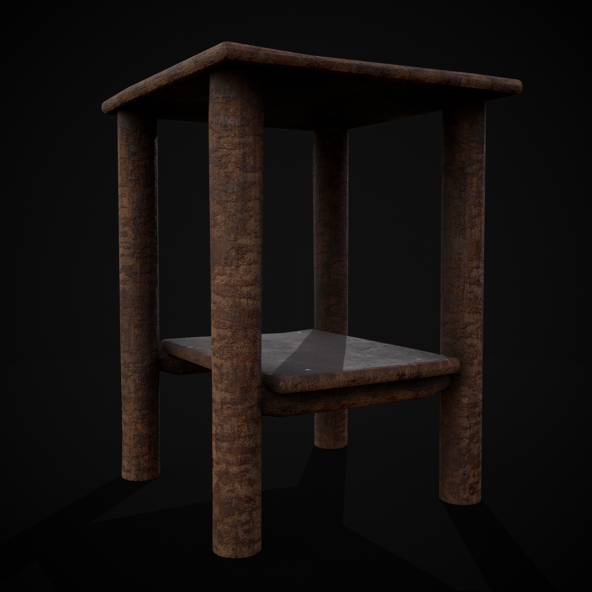 Rustic Simple Bed Side Table - 3D Model by Get Dead Entertainment
