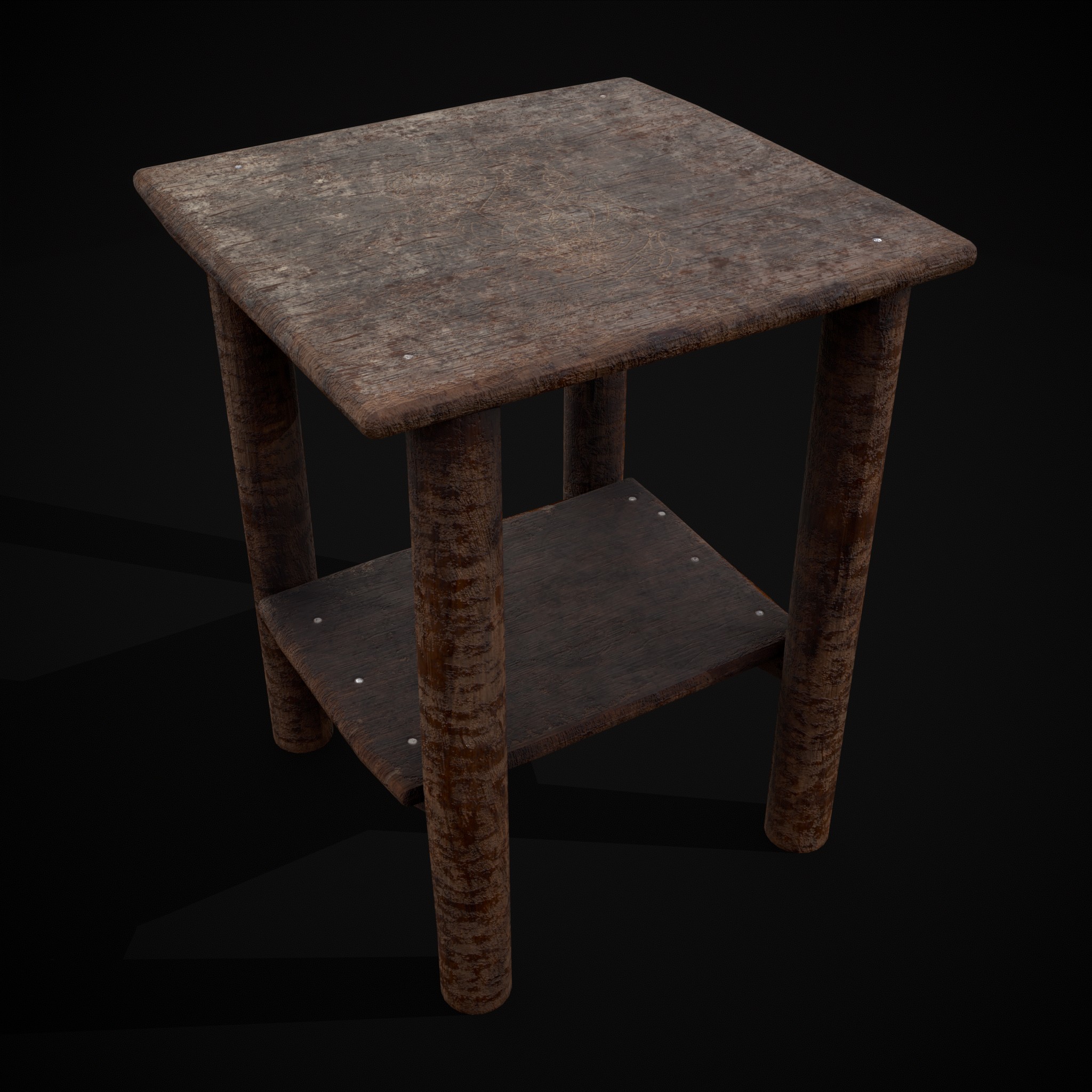 Rustic Simple Bed Side Table - 3D Model by Get Dead Entertainment