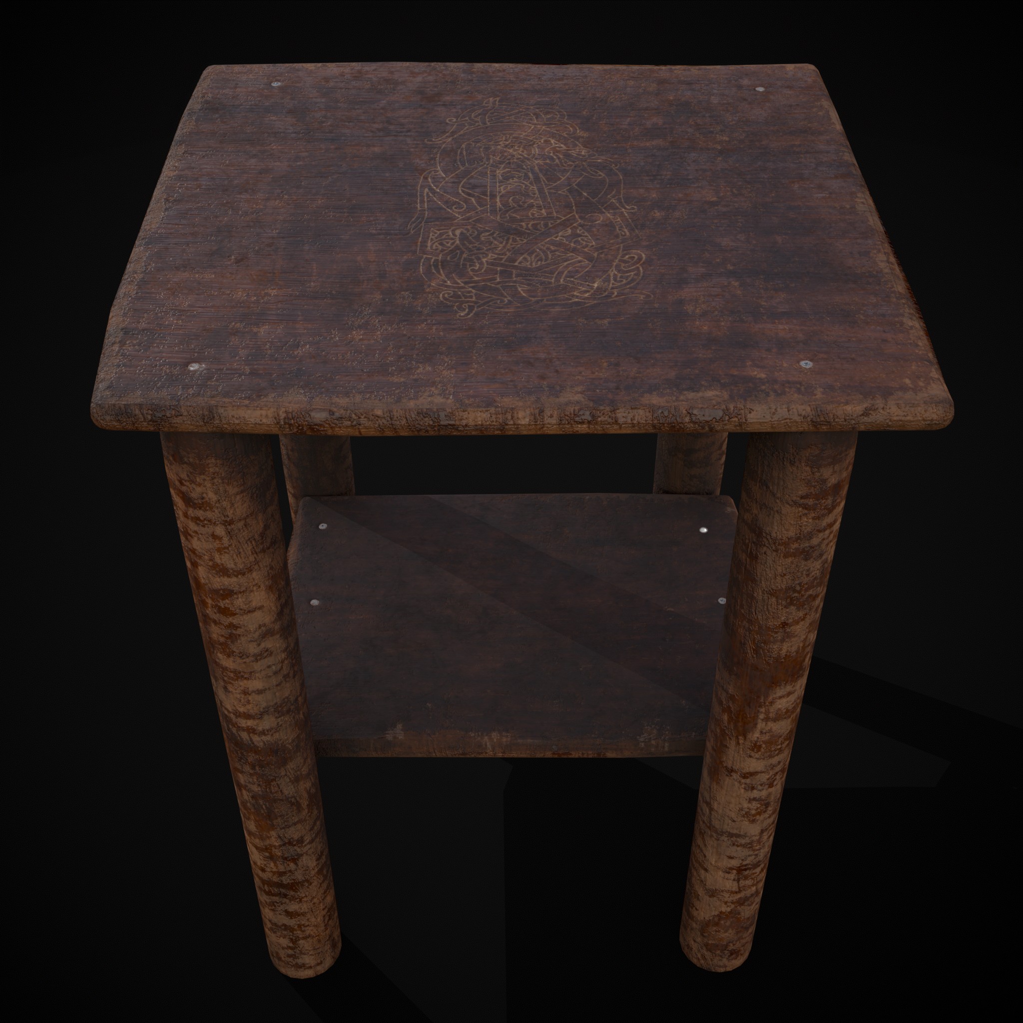 Rustic Simple Bed Side Table - 3D Model by Get Dead Entertainment