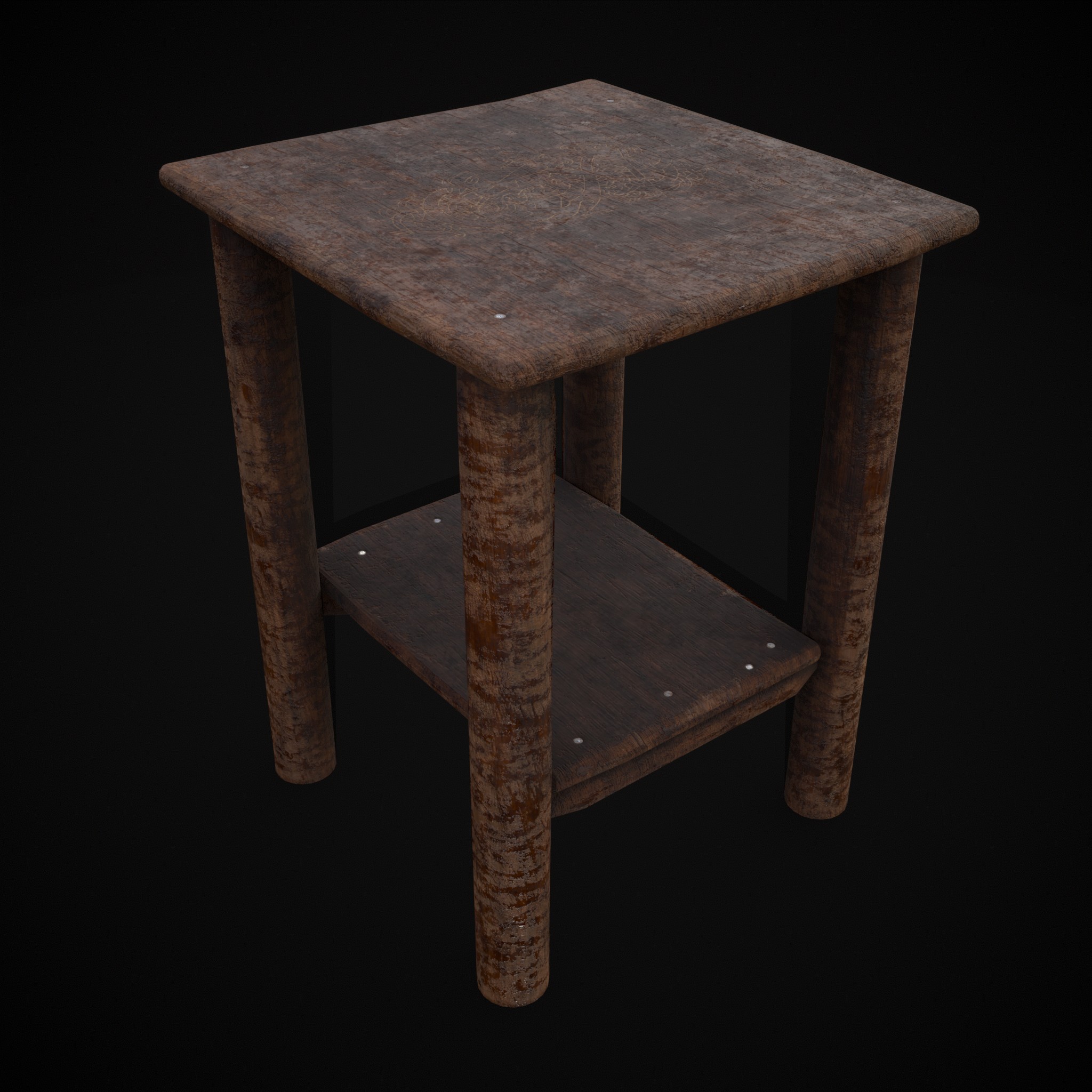 Rustic Simple Bed Side Table - 3D Model by Get Dead Entertainment