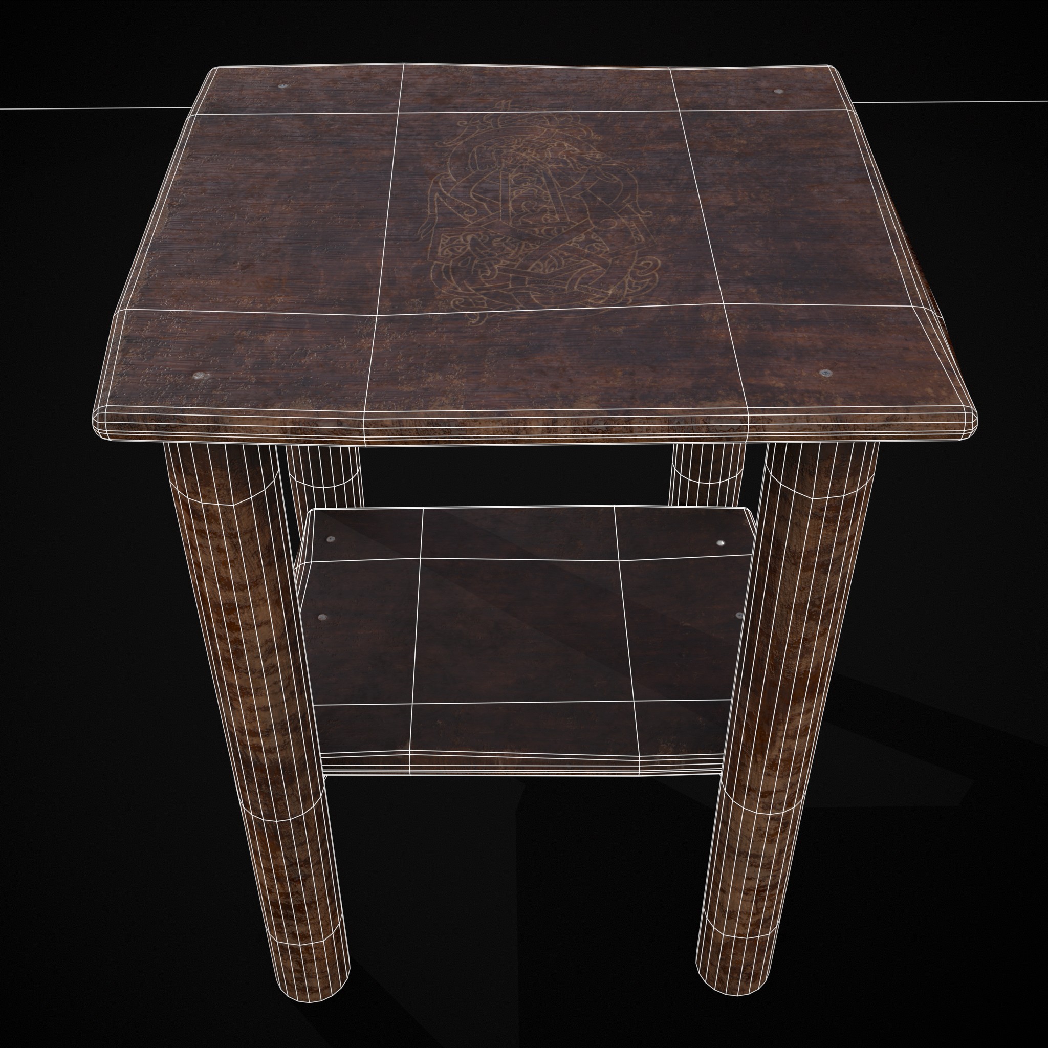 Rustic Simple Bed Side Table - 3D Model by Get Dead Entertainment