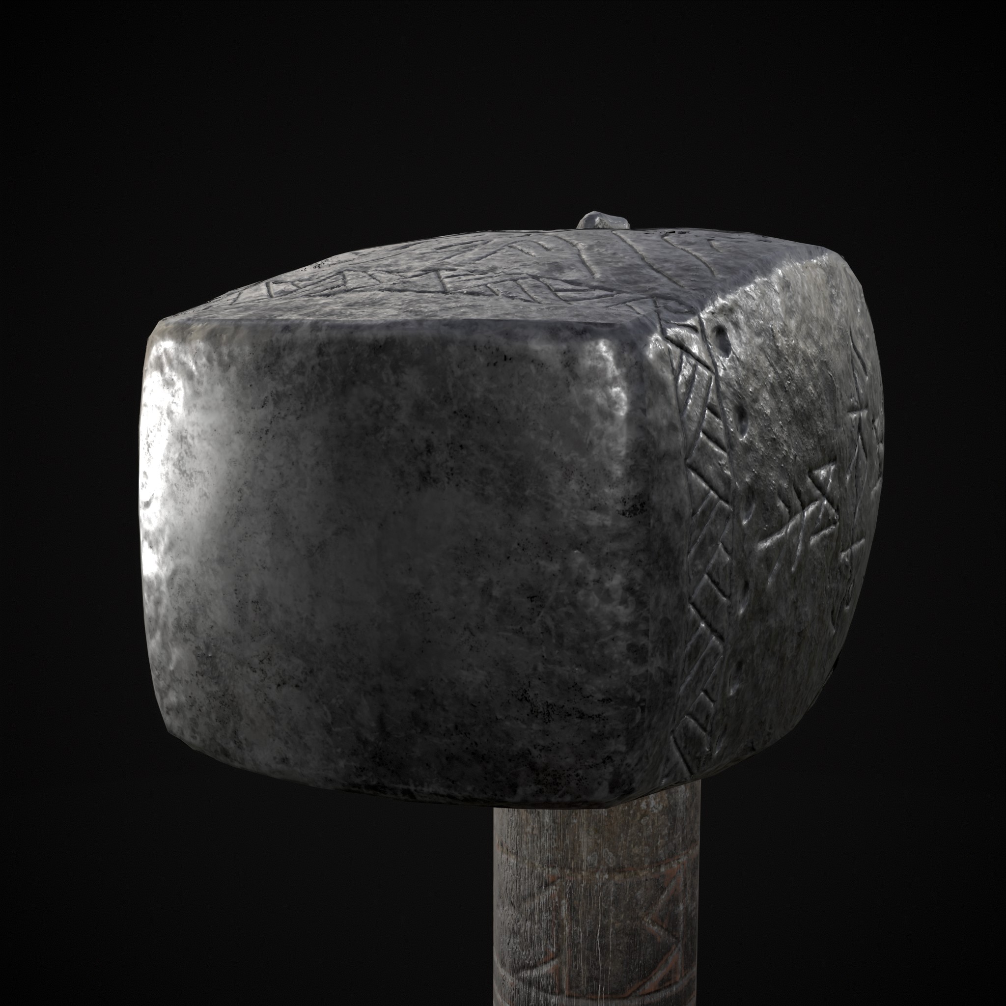 Rustic Viking Engraved War Hammer - 3D Model by Get Dead Entertainment