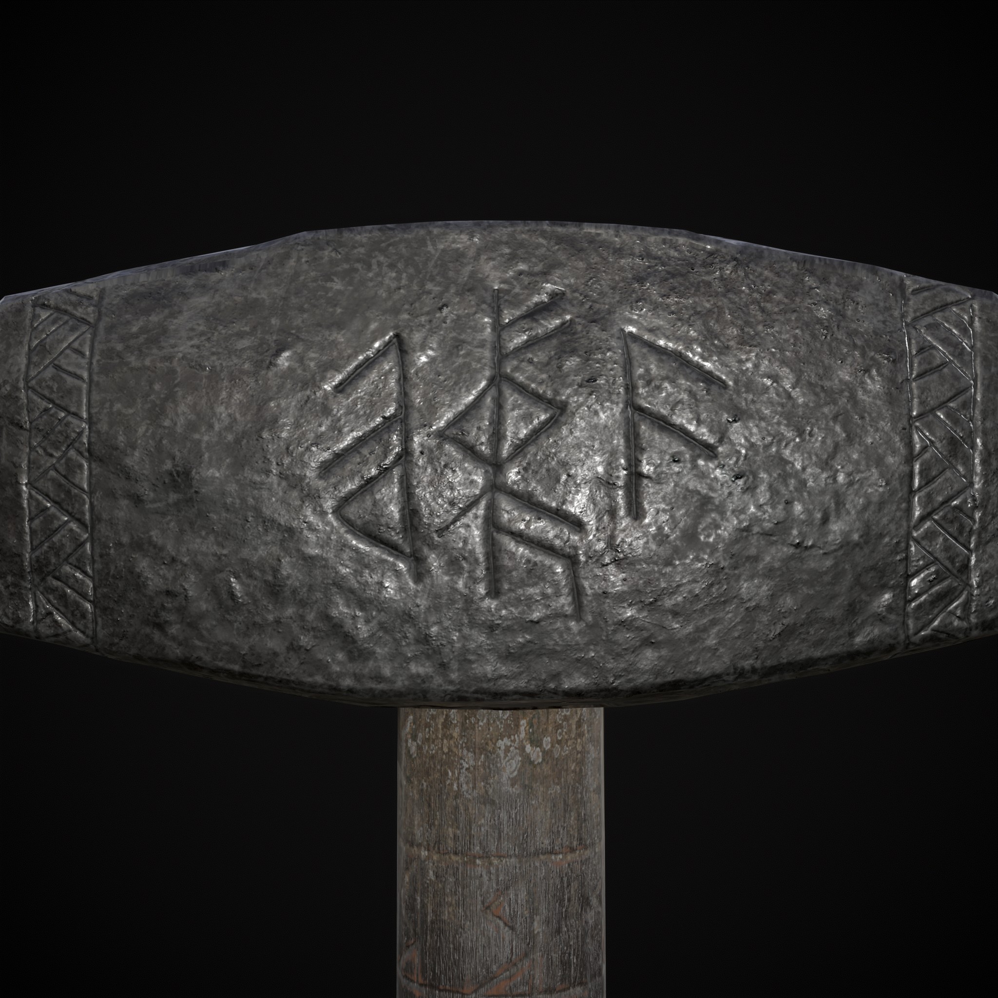 Rustic Viking Engraved War Hammer - 3D Model by Get Dead Entertainment
