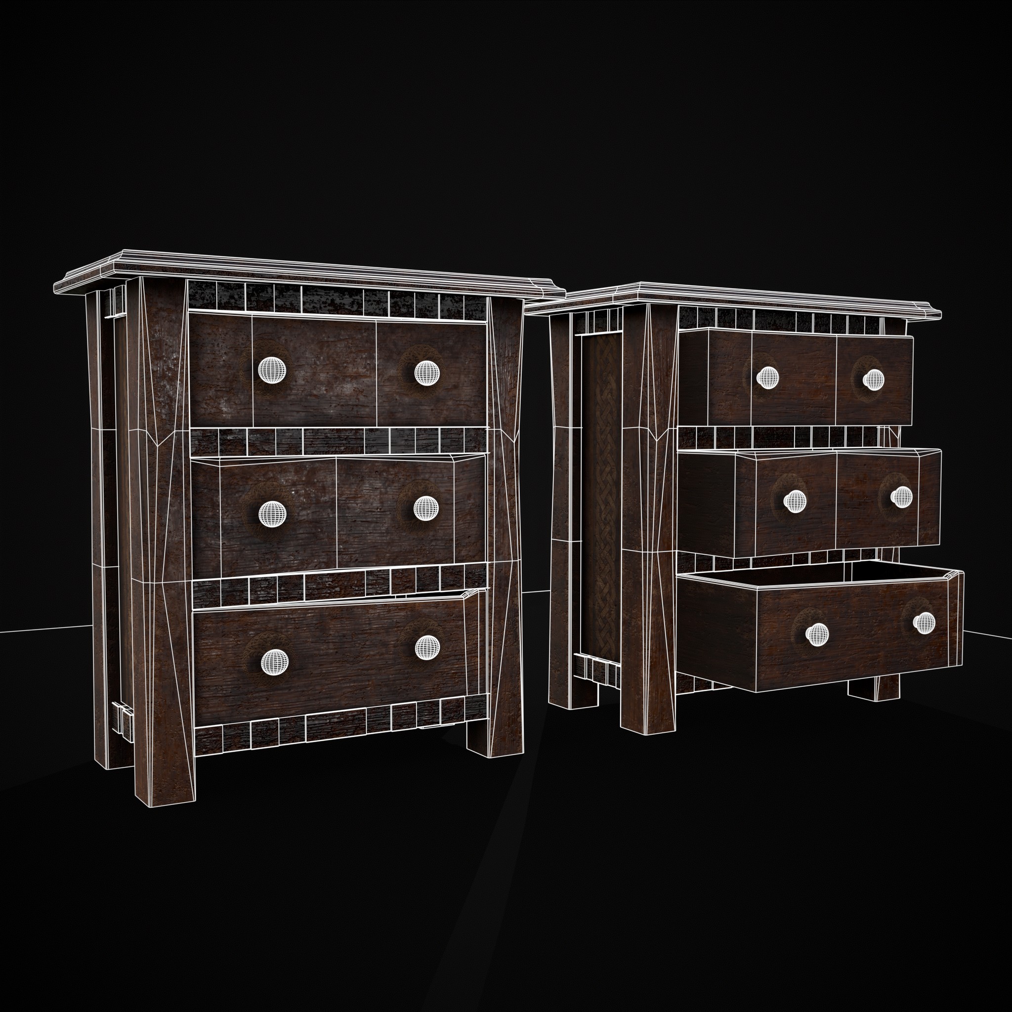 Rustic Wooden Dresser - 3D Model by Get Dead Entertainment