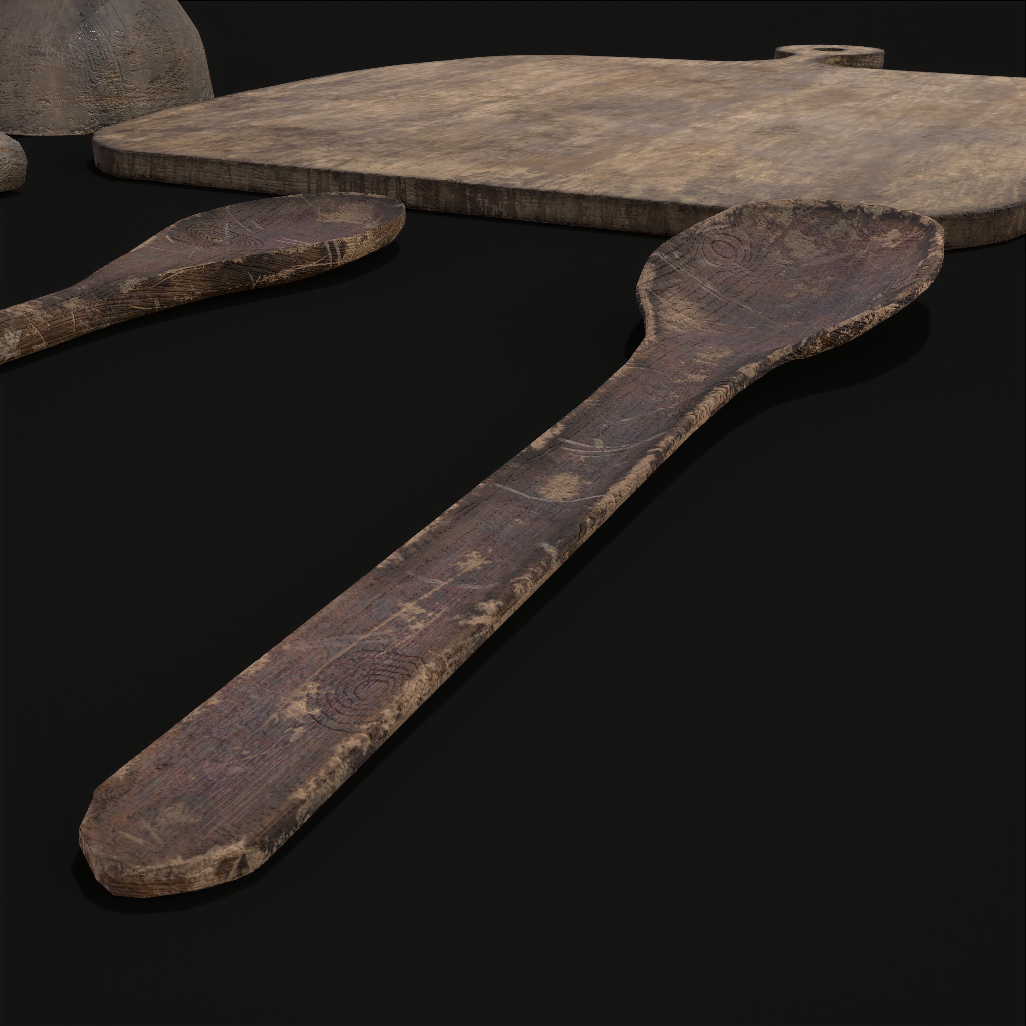 Rustic Wooden Medieval Cooking Set - 3D Model by Get Dead Entertainment