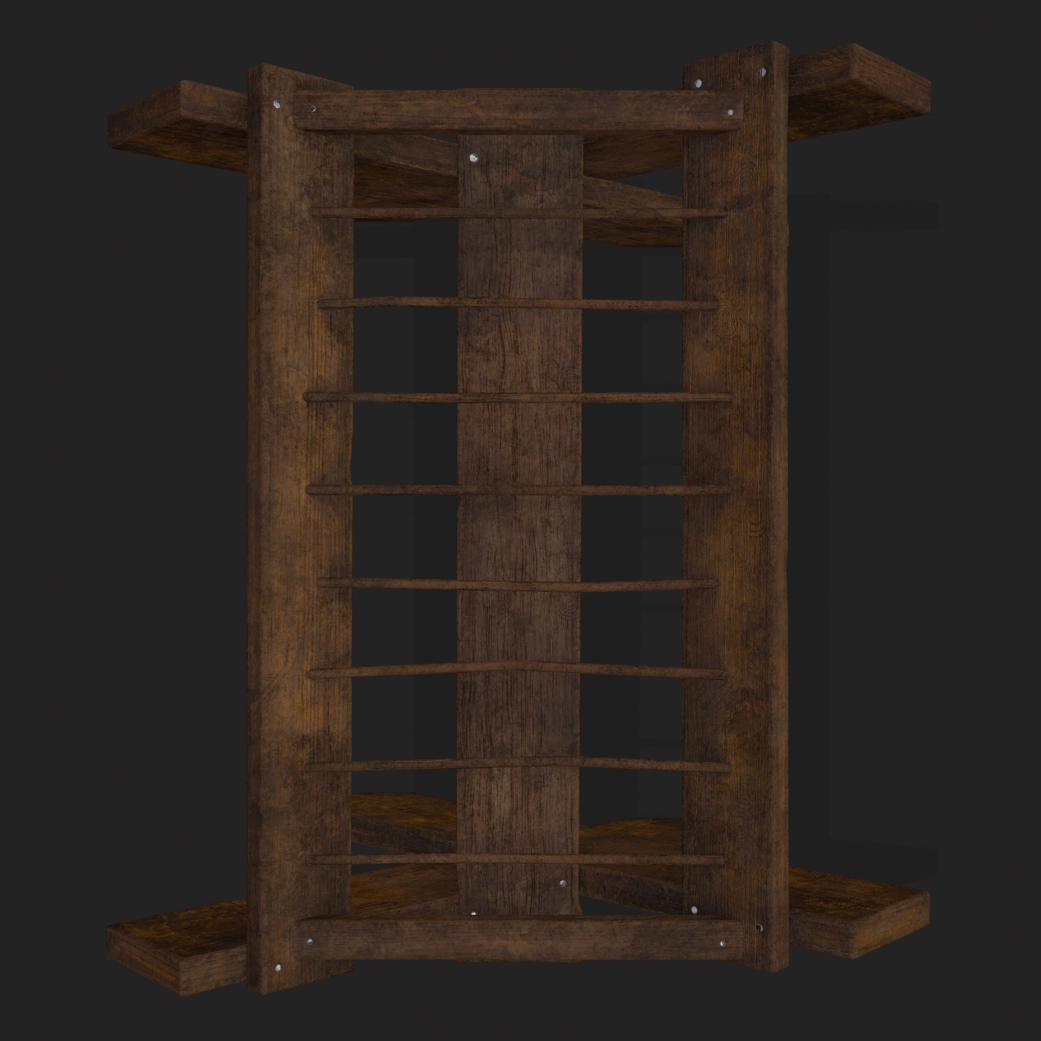 Rustic Wooden Medieval Dishes Rack - 3D Model by Get Dead Entertainment