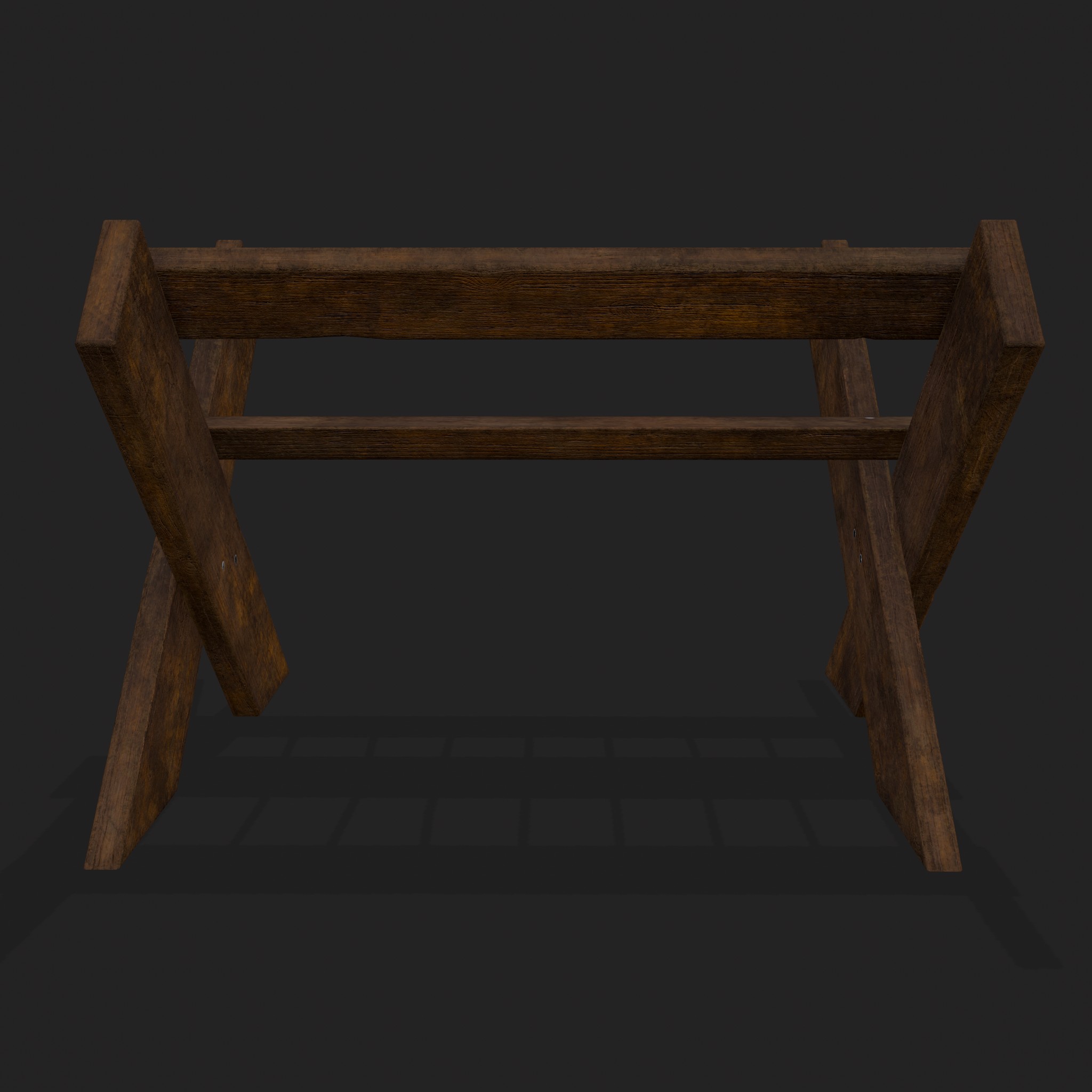 Rustic Wooden Medieval Dishes Rack - 3D Model by Get Dead Entertainment