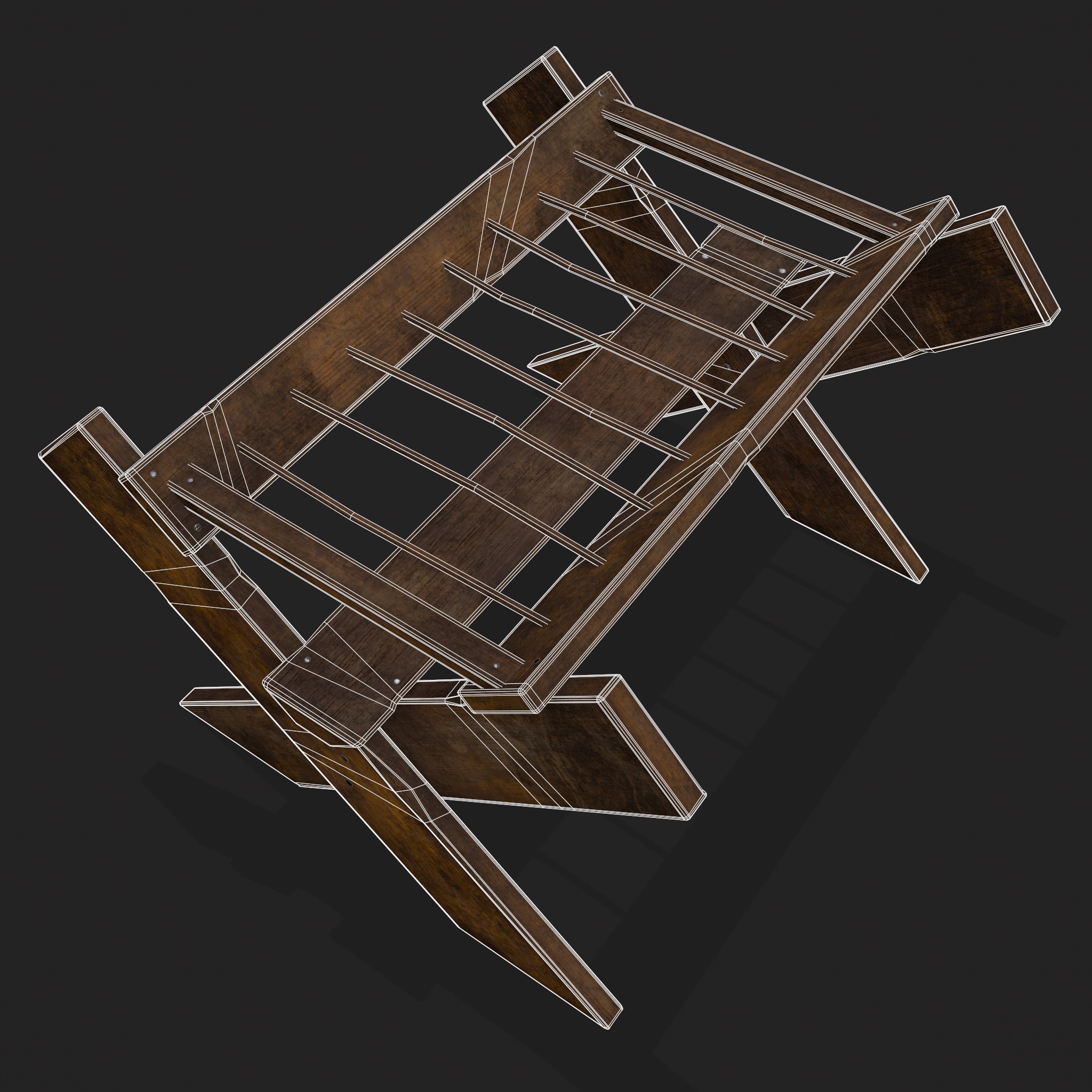 Rustic Wooden Medieval Dishes Rack - 3D Model by Get Dead Entertainment