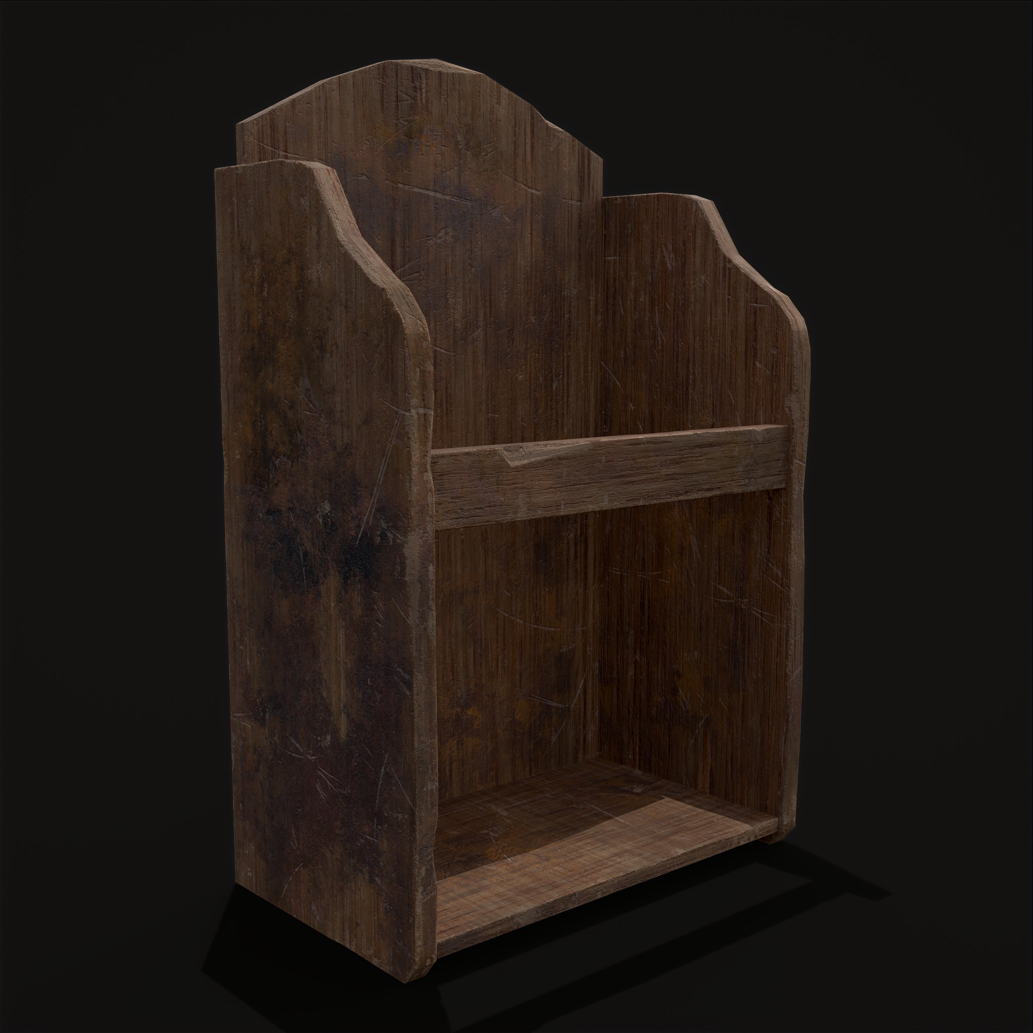 Rustic Wooden Medieval Small Dish Rack - 3D Model by Get Dead Entertainment