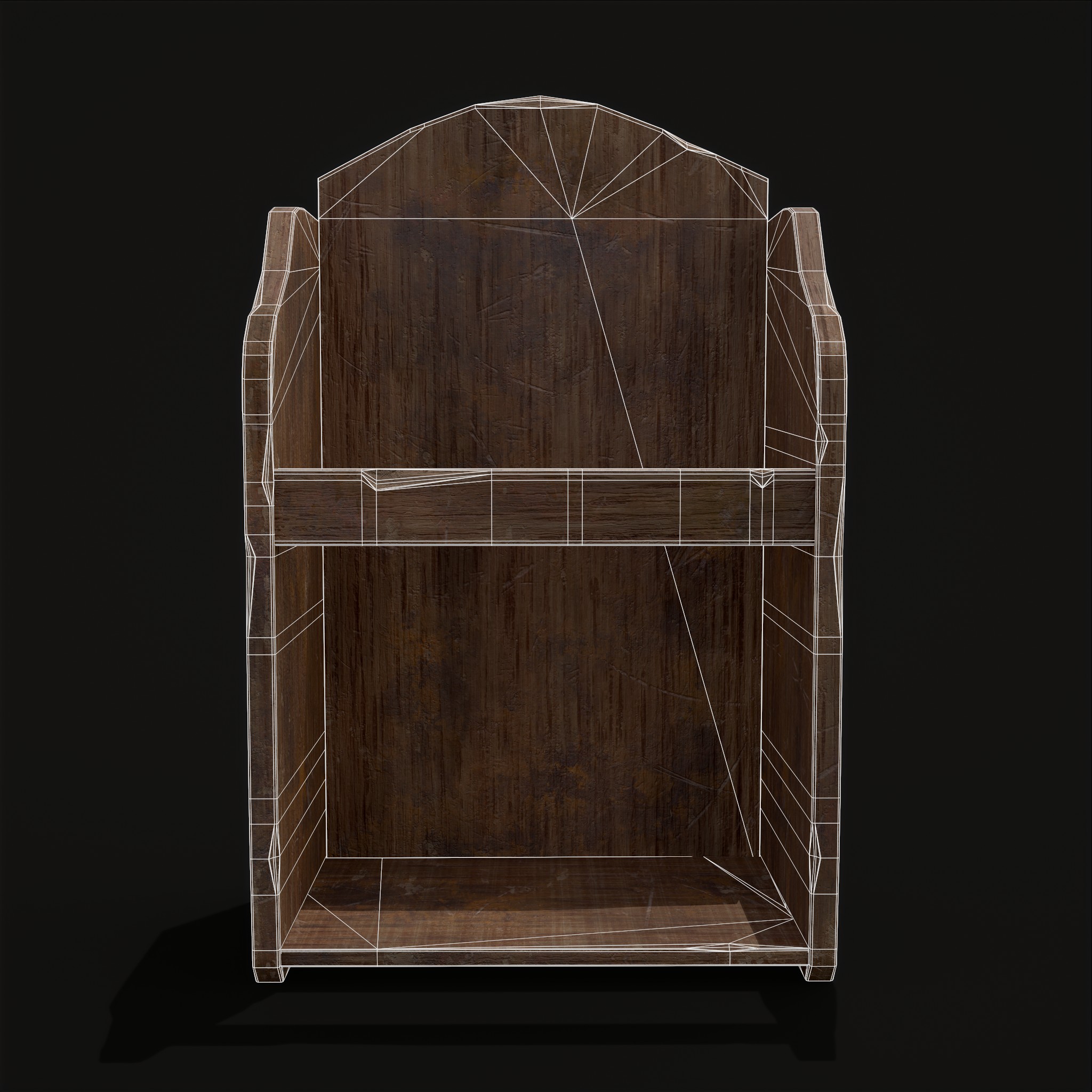 Rustic Wooden Medieval Small Dish Rack - 3D Model by Get Dead Entertainment