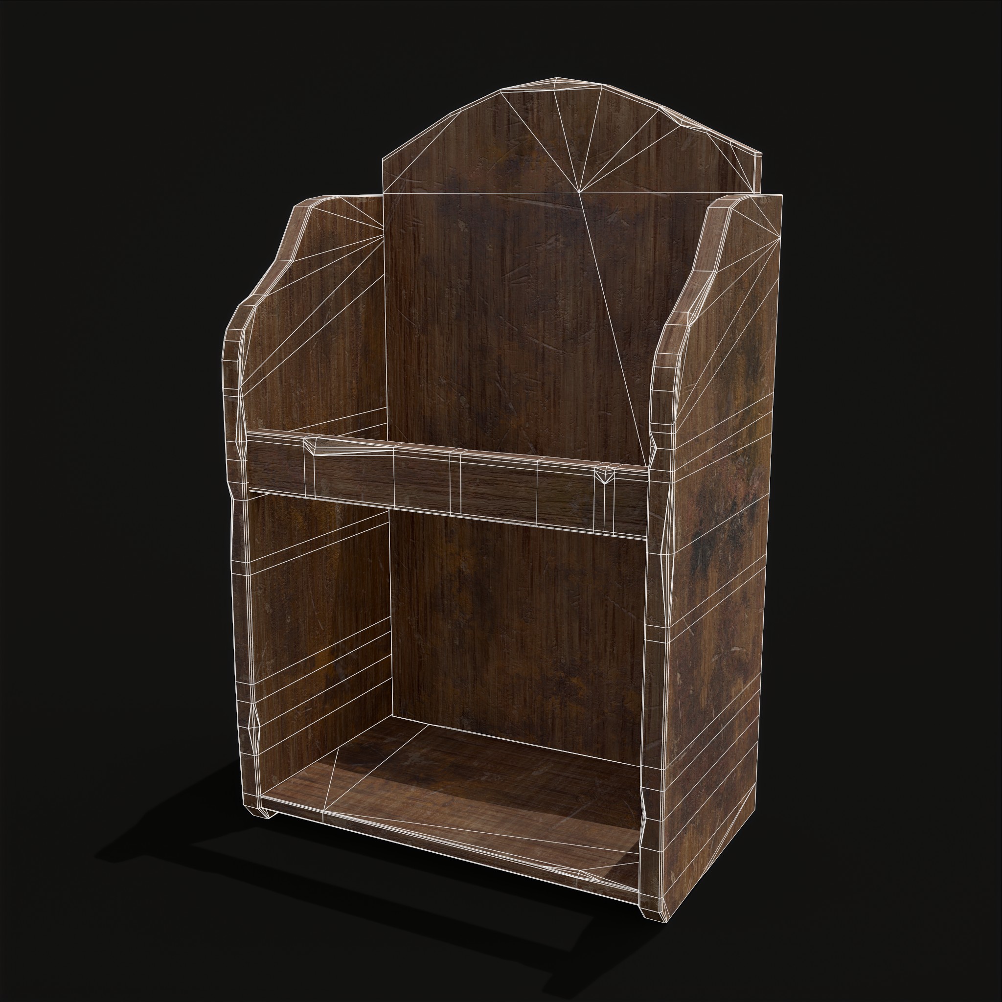 Rustic Wooden Medieval Small Dish Rack - 3D Model by Get Dead Entertainment