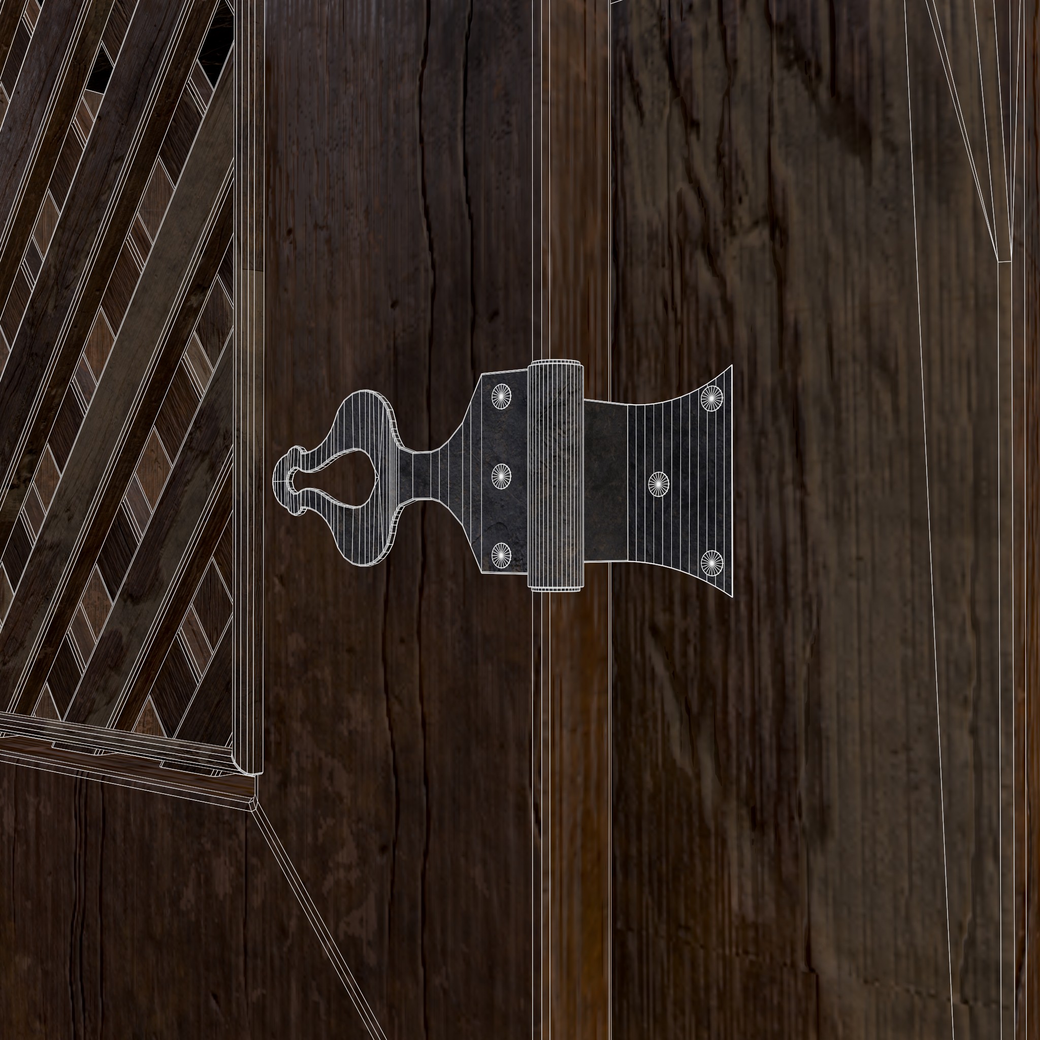 Rustic Wooden Medieval Standard Bookcase - 3D Model by Get Dead ...