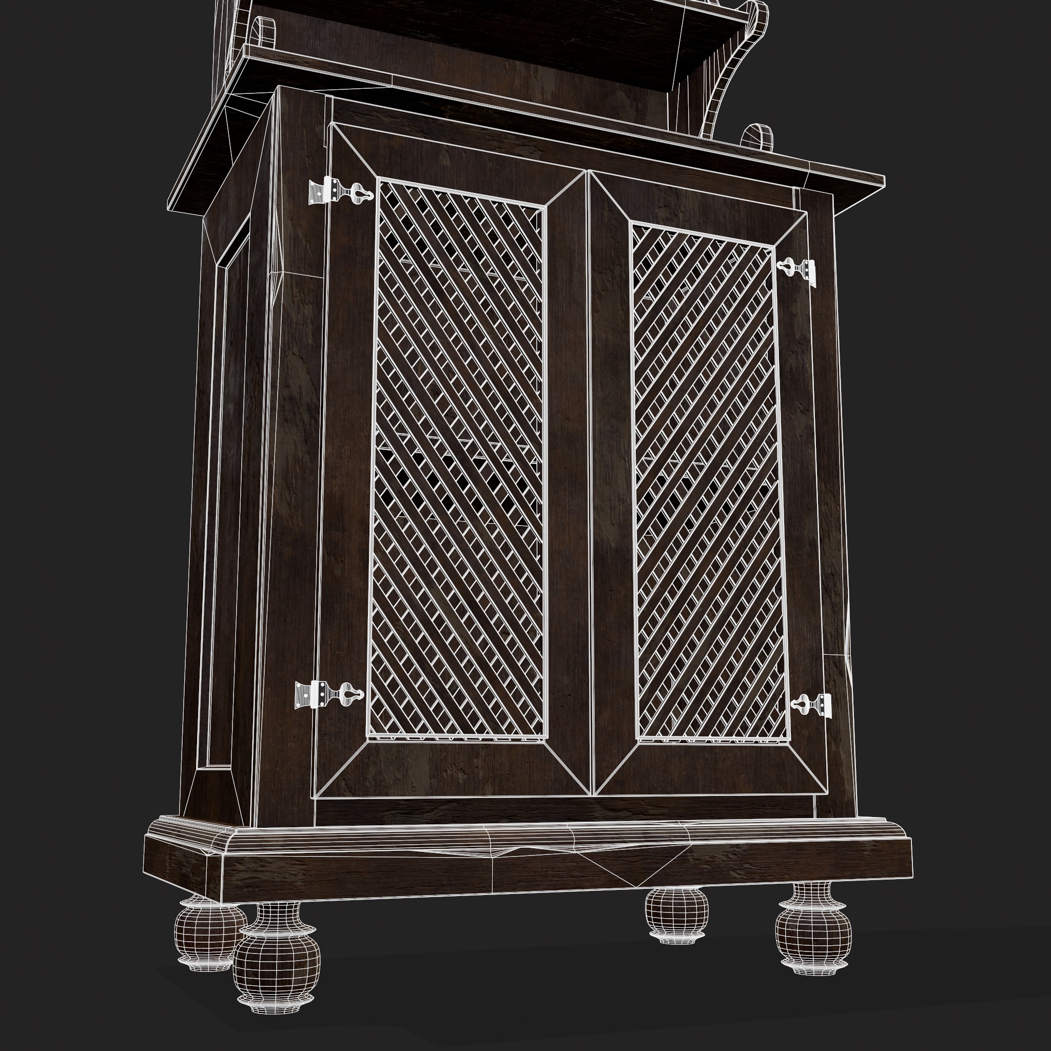 Rustic Wooden Medieval Standard Bookcase - 3D Model by Get Dead ...