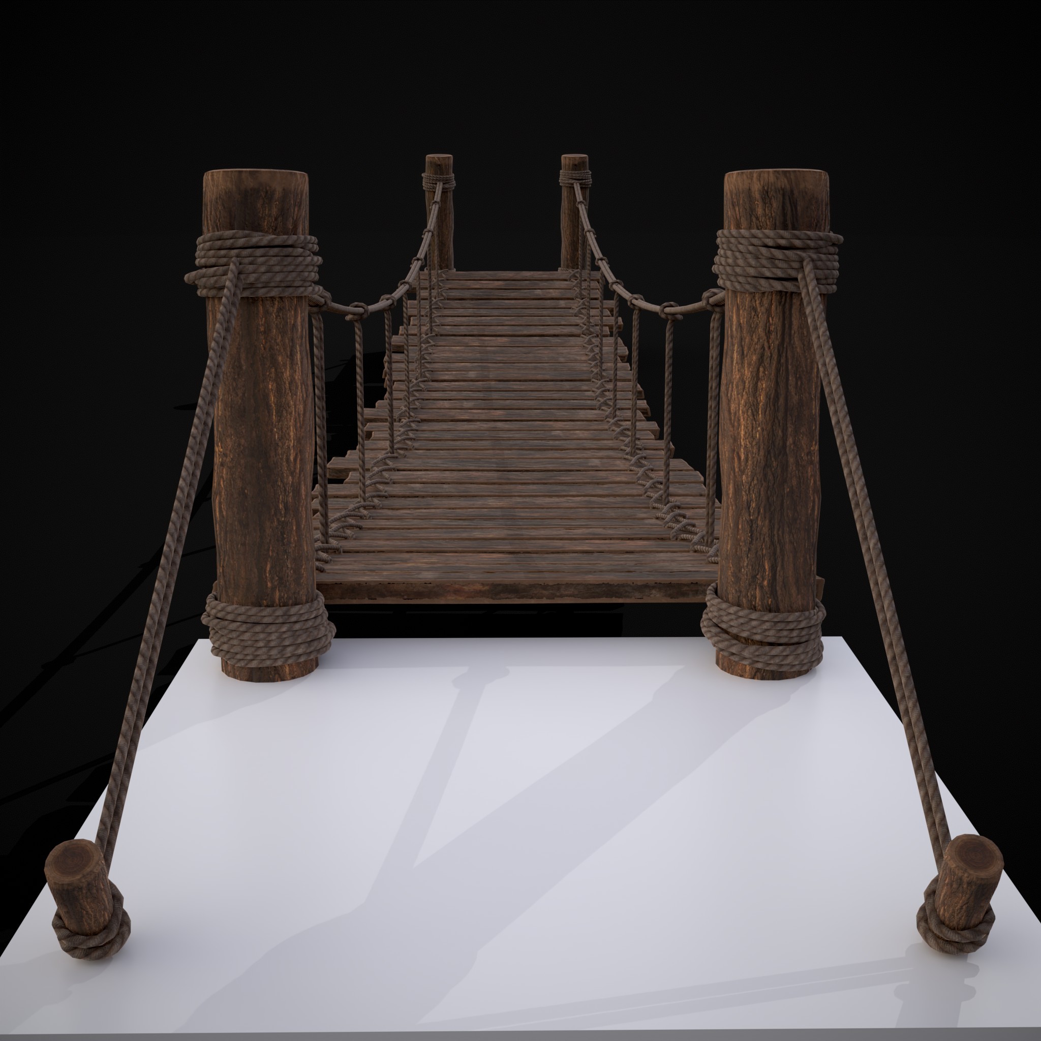 Rustic Wooden Rope Bridge - 3D Model by Get Dead Entertainment