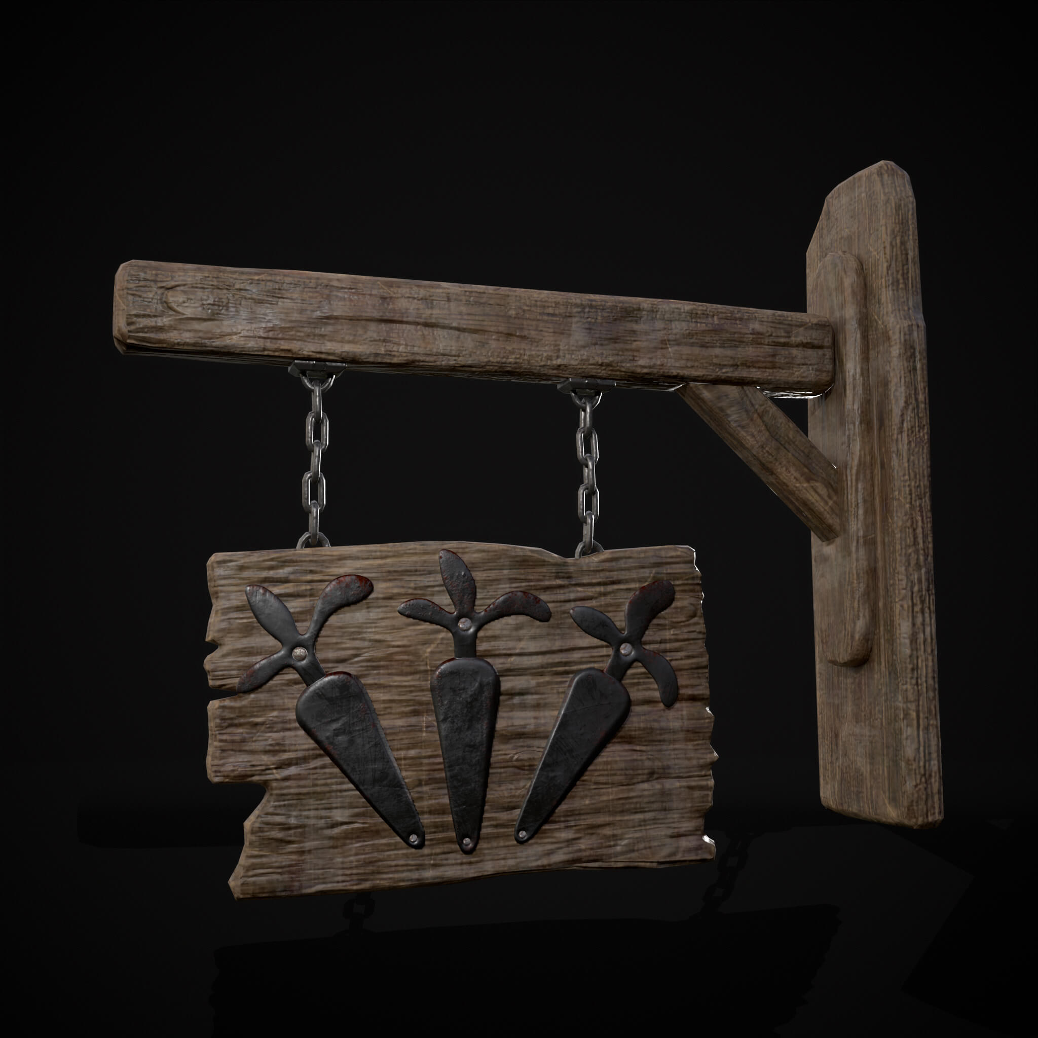 Rustic Wooden Signboard Variety - 3D Model by Get Dead Entertainment