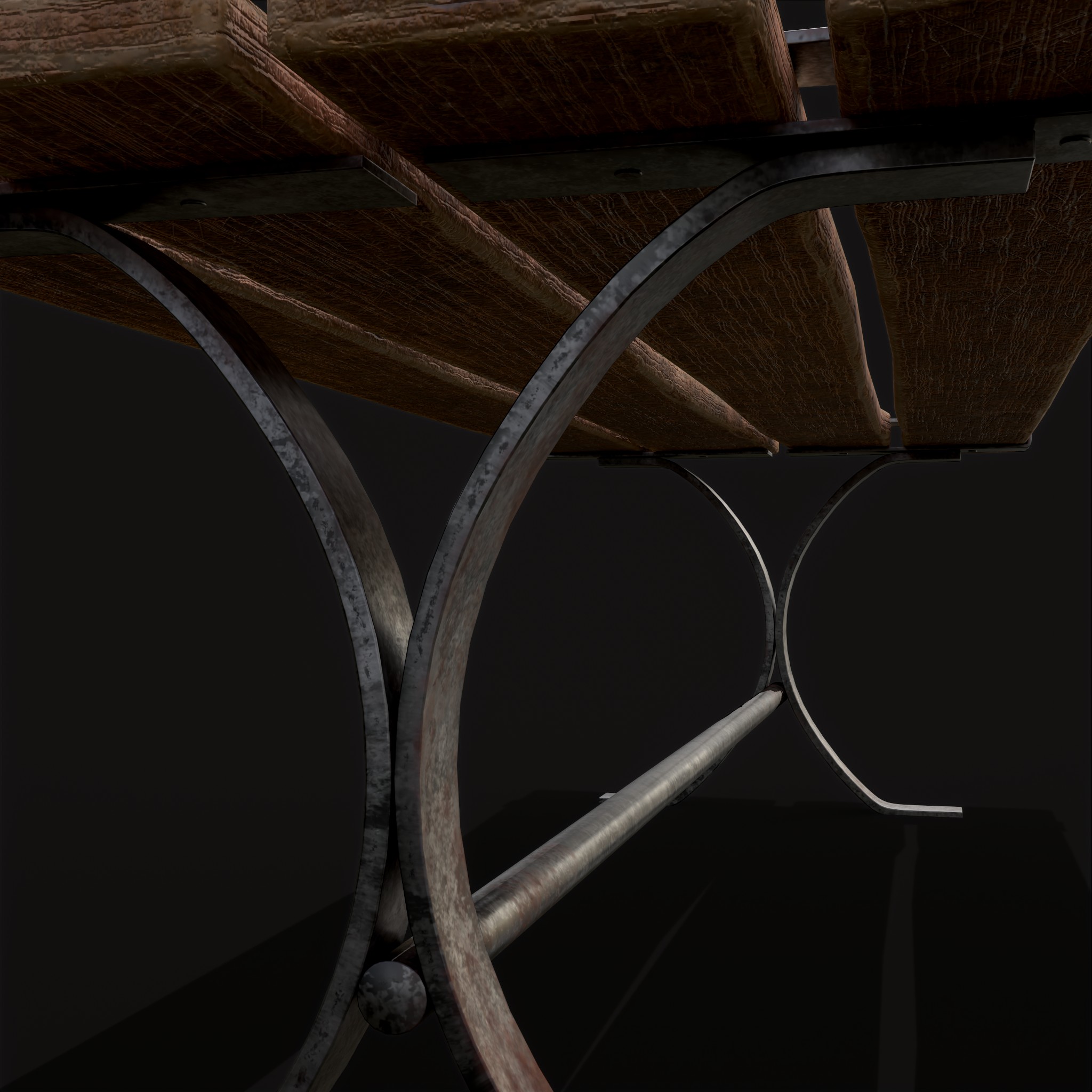 Rustic Worn Iron Wooden Table - 3D Model by Get Dead Entertainment