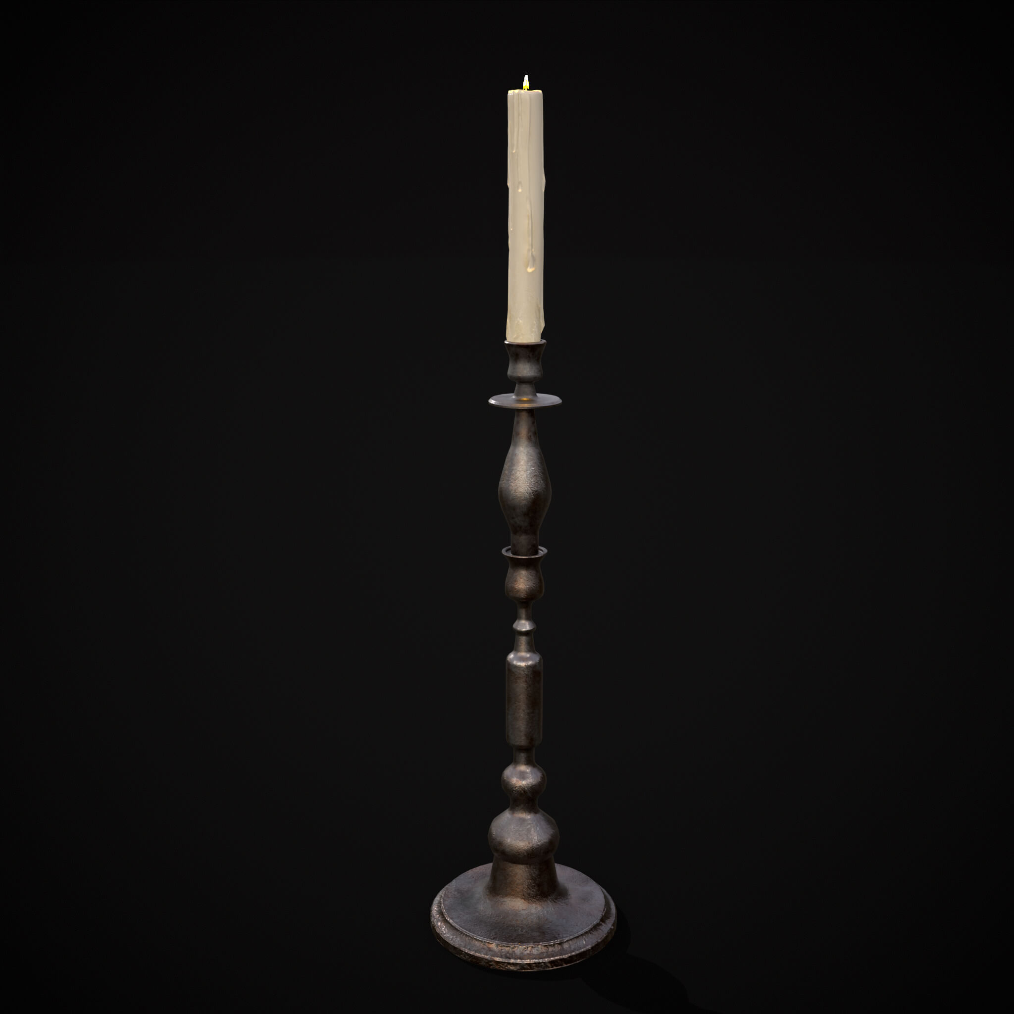 Rusting Column Candle Stick - 3D Model by Get Dead Entertainment