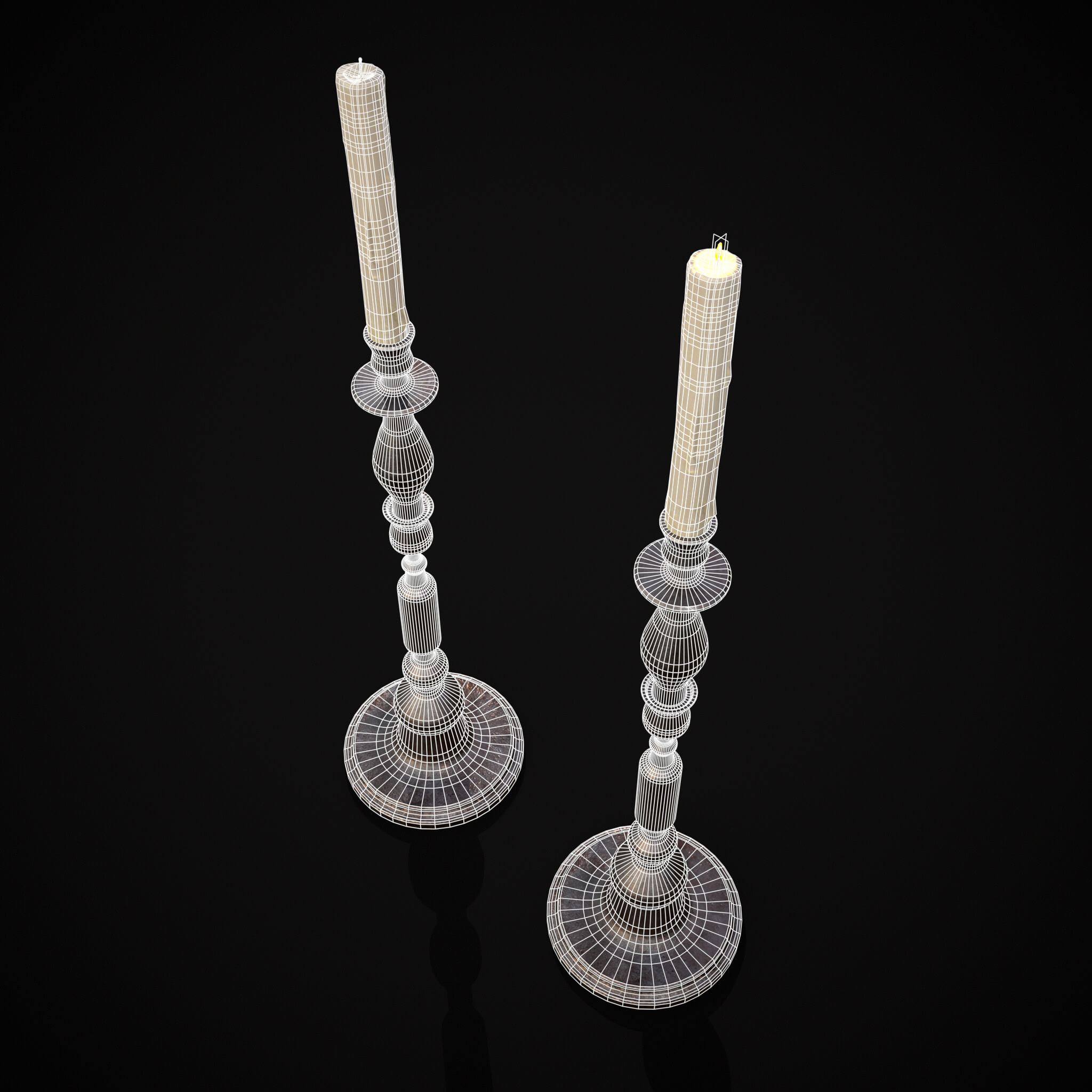 Rusting Column Candle Stick - 3D Model by Get Dead Entertainment