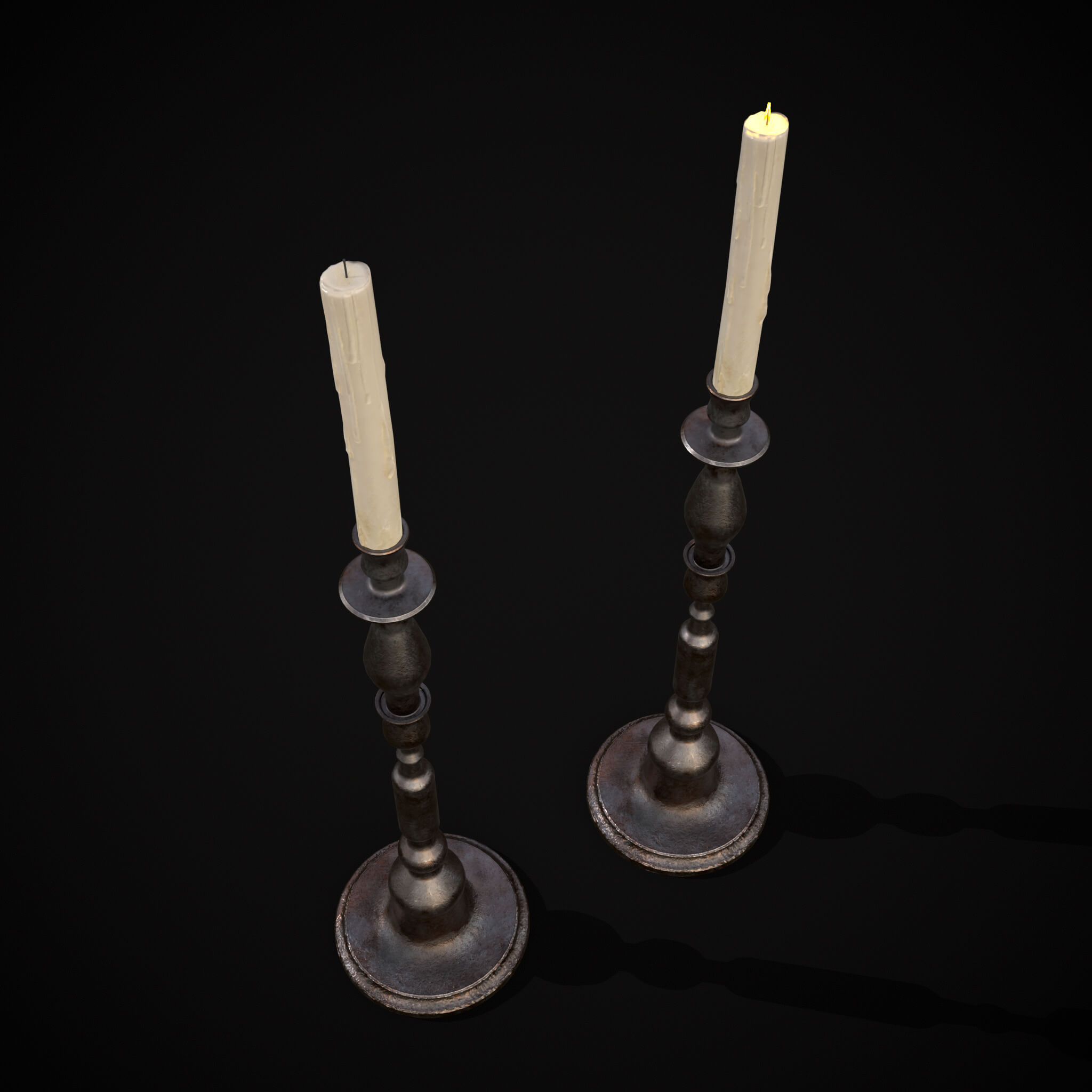 Rusting Column Candle Stick - 3D Model by Get Dead Entertainment