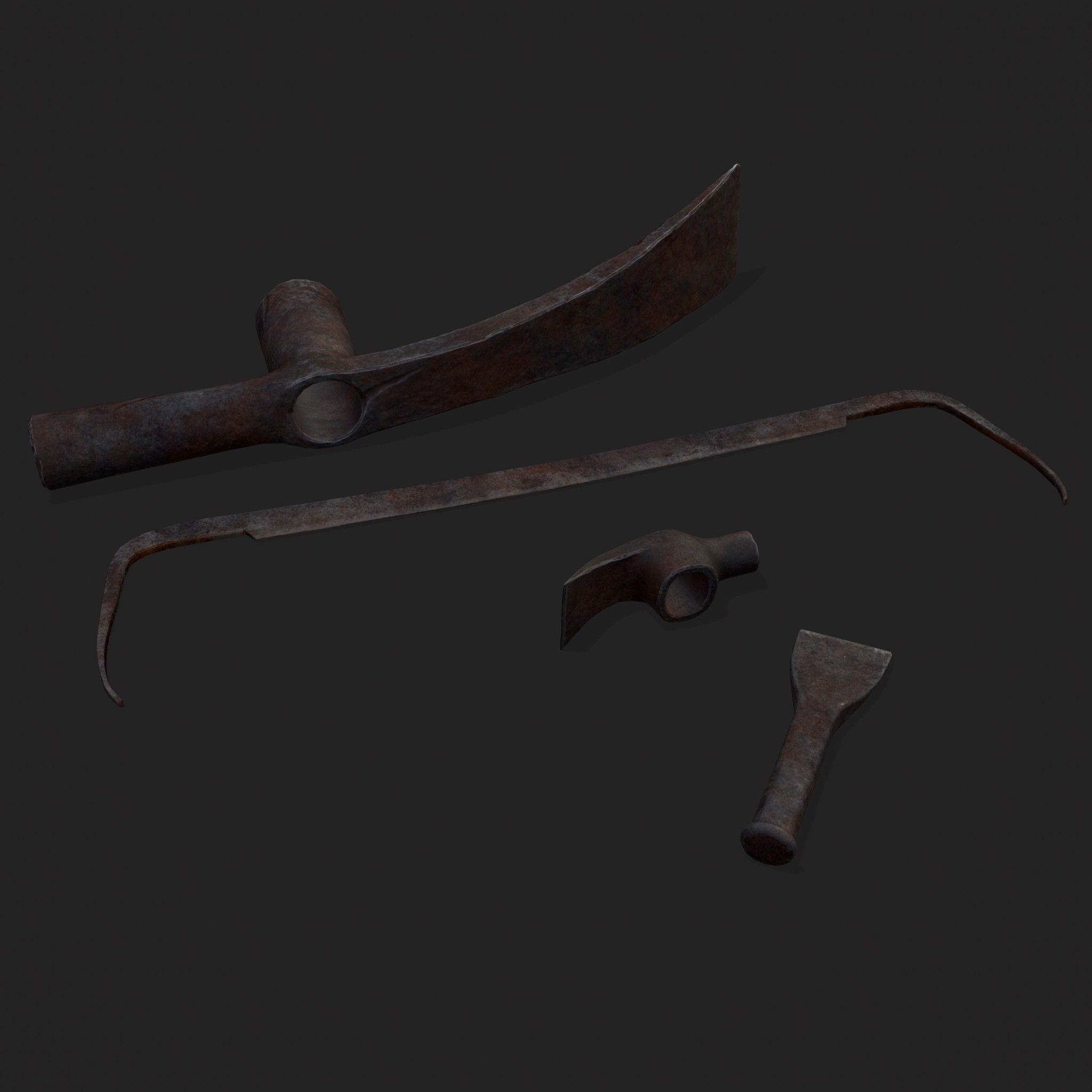 Rusting Disassembled Metal Tool Assortment - 3D Model by Get Dead ...