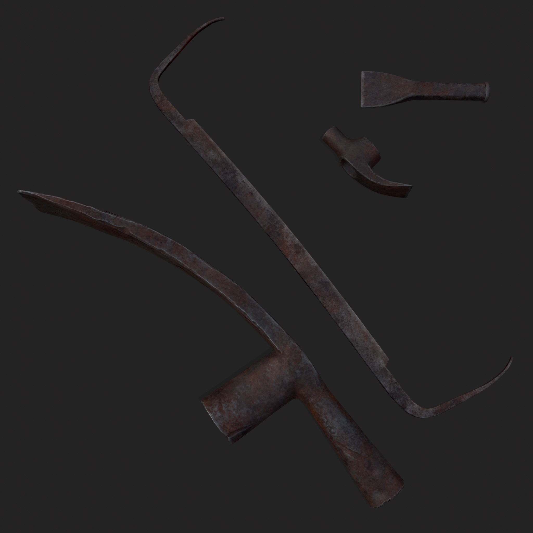 Rusting Disassembled Metal Tool Assortment - 3D Model by Get Dead ...