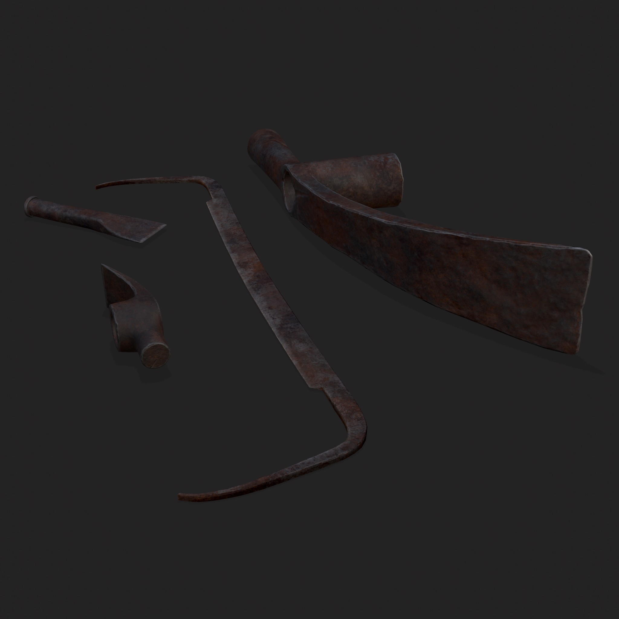 Rusting Disassembled Metal Tool Assortment - 3D Model by Get Dead ...