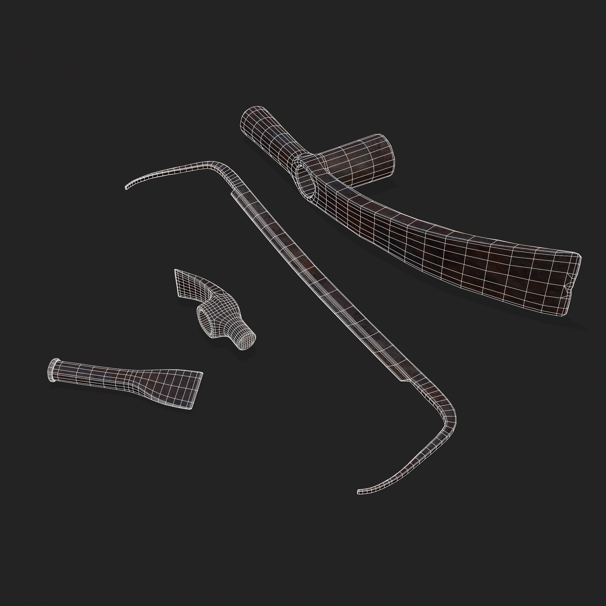 Rusting Disassembled Metal Tool Assortment - 3D Model by Get Dead ...