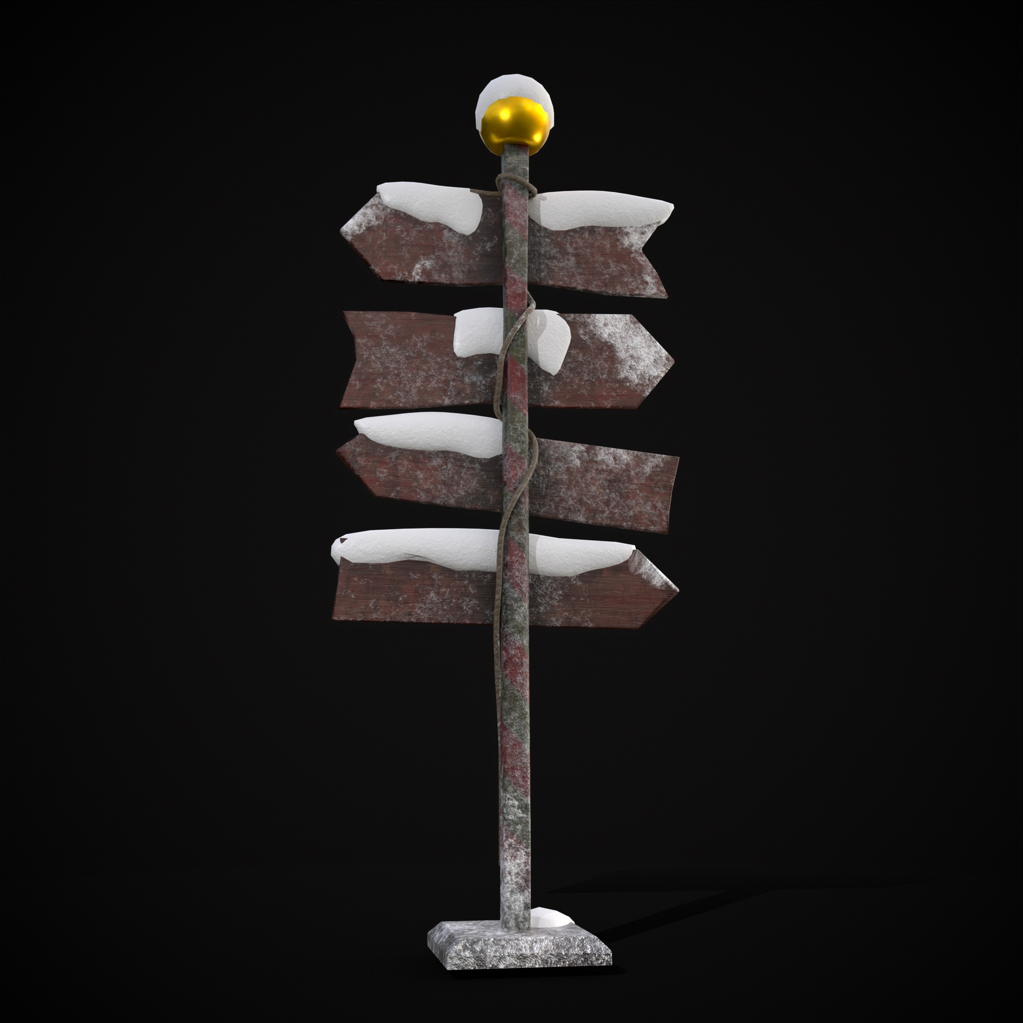 Santas Village Directional Post - 3D Model by Get Dead Entertainment