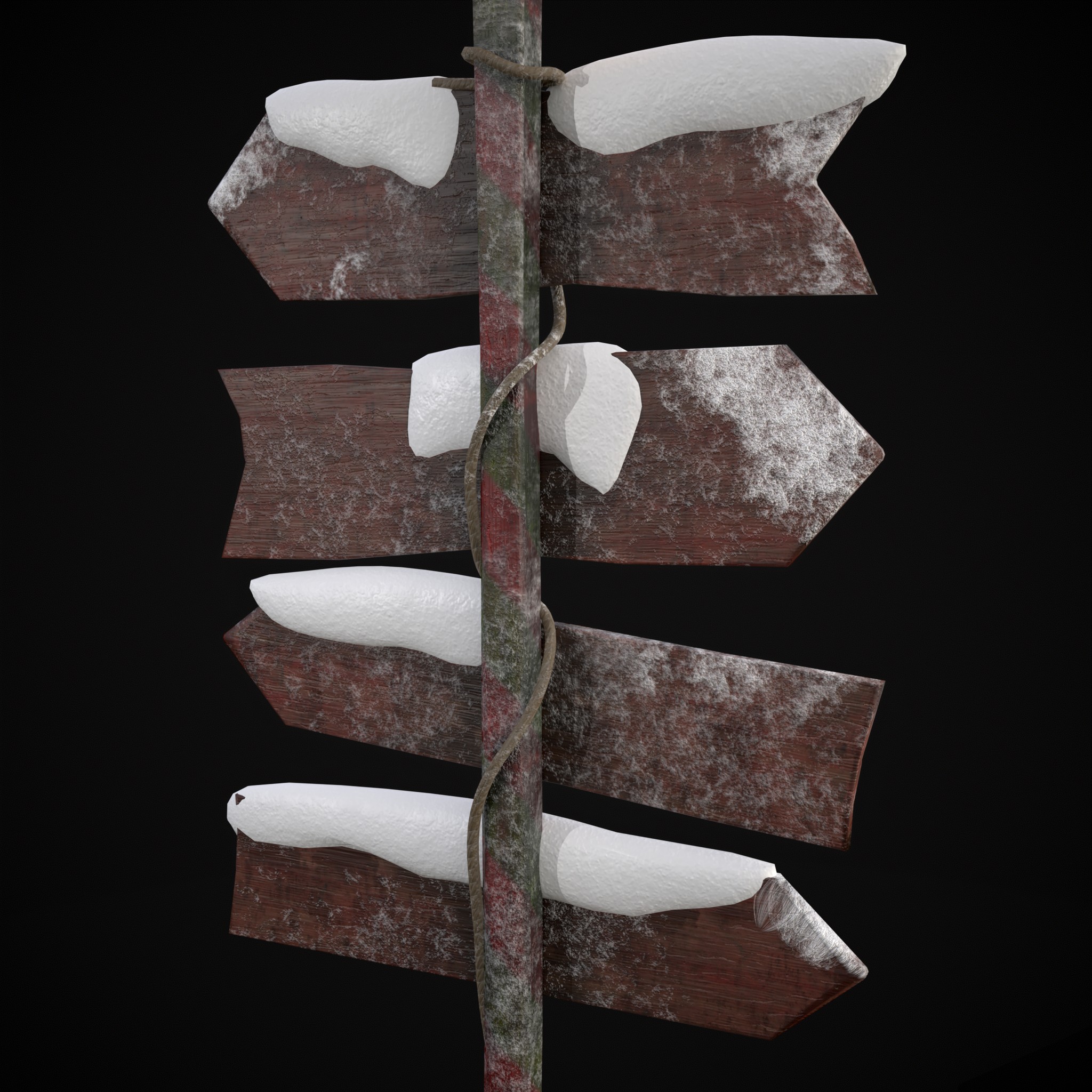 Santas Village Directional Post - 3D Model by Get Dead Entertainment