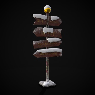 Santas Village Directional Post - 3D Model by Get Dead Entertainment