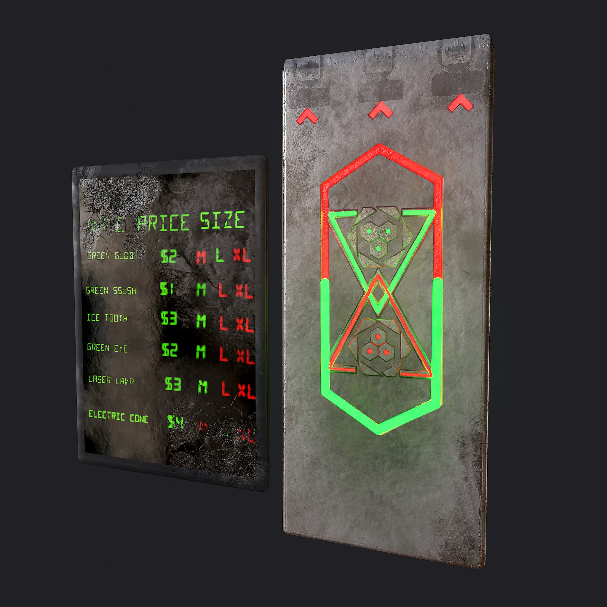 Sci-Fi Neon Door and Sign 3D Model by Get Dead Entertainment