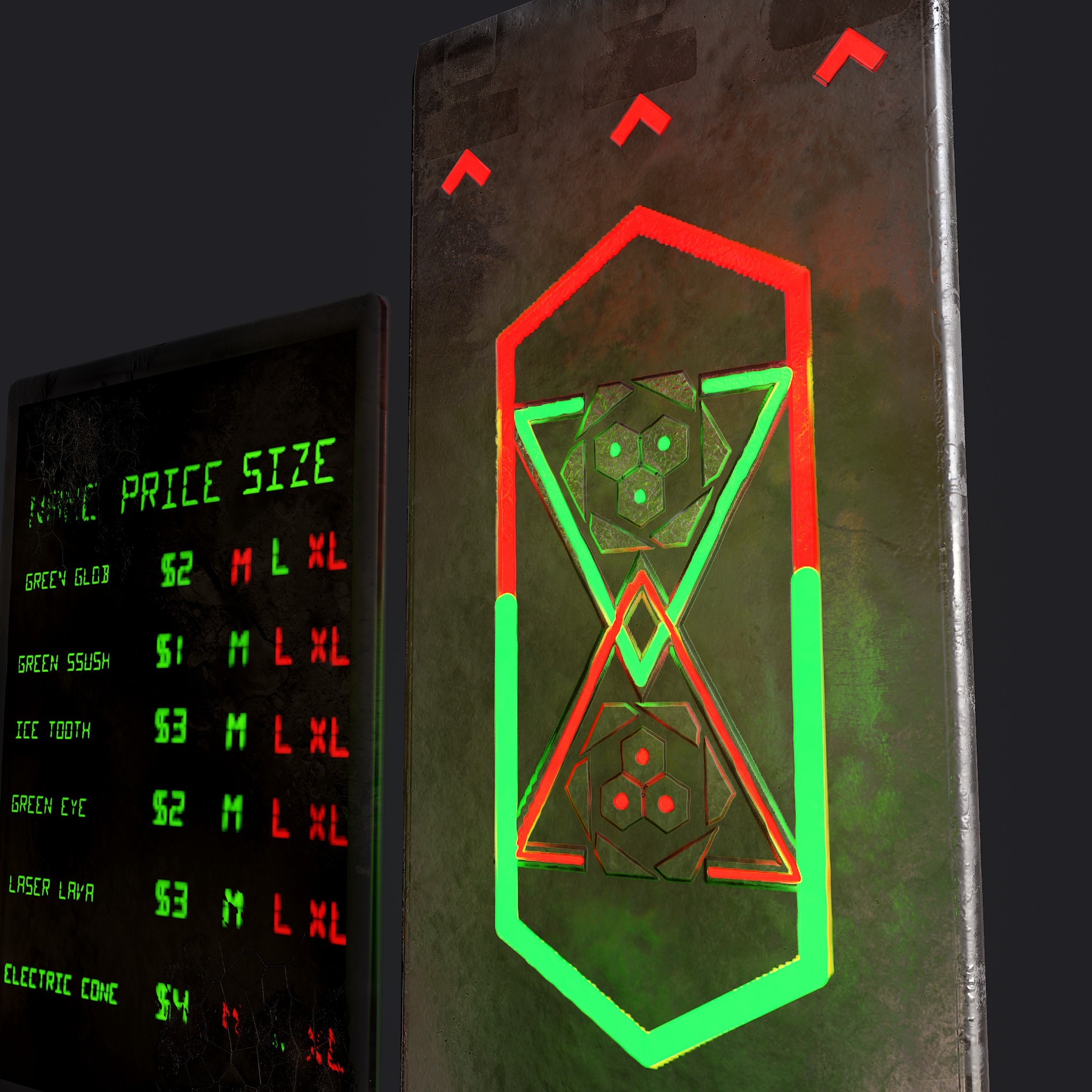 Sci-Fi Neon Door and Sign 3D Model by Get Dead Entertainment