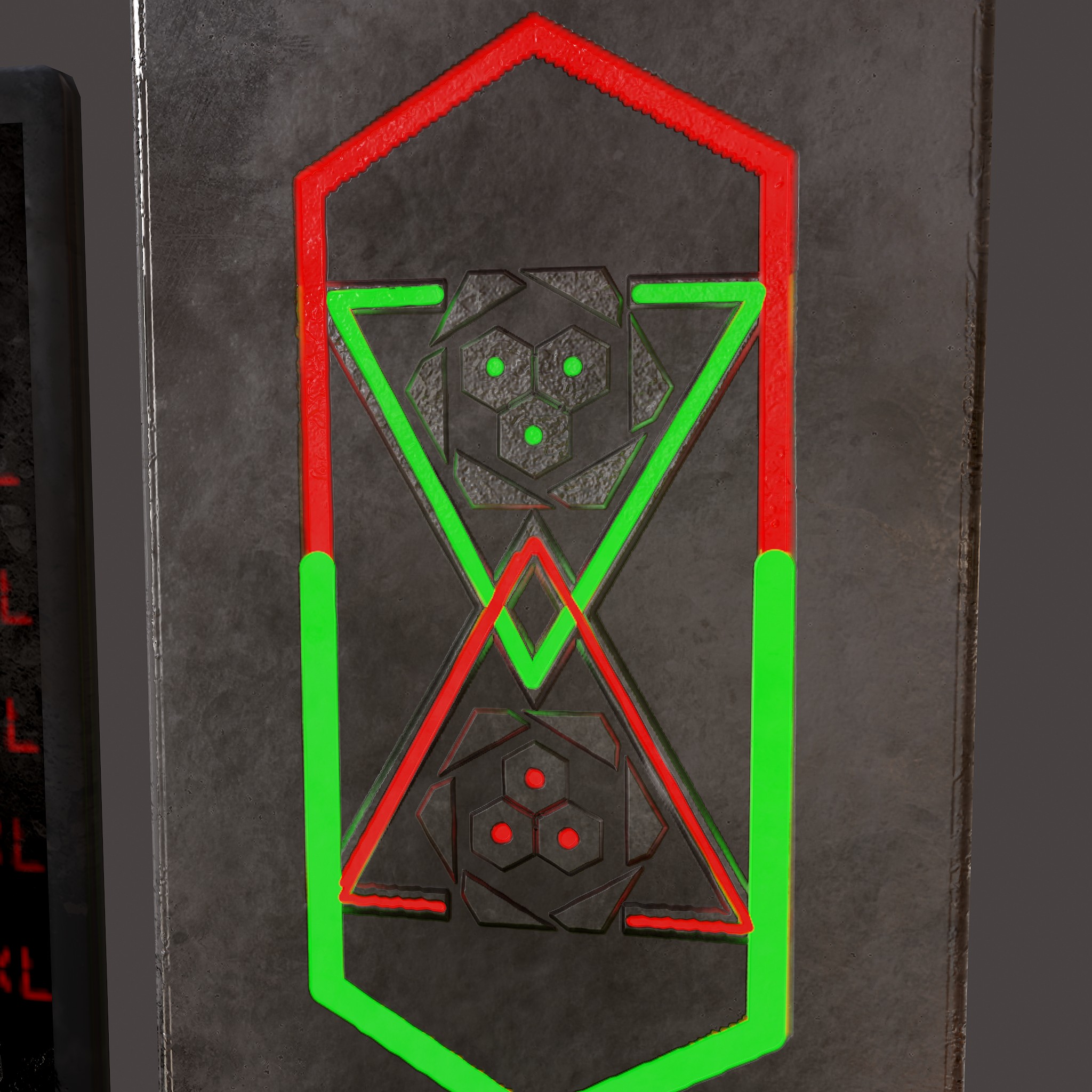 Sci-Fi Neon Door and Sign 3D Model by Get Dead Entertainment