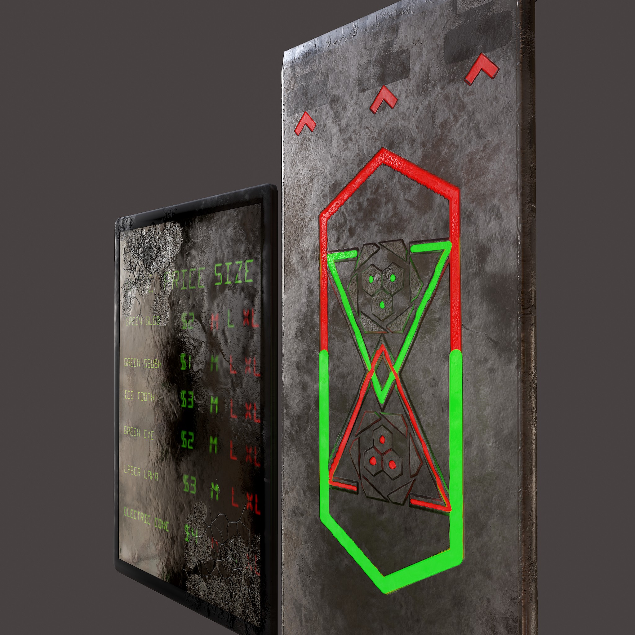 Sci-Fi Neon Door and Sign 3D Model by Get Dead Entertainment