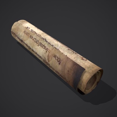 Scroll of Psalter of St. Columbia - 3D Model by Get Dead Entertainment