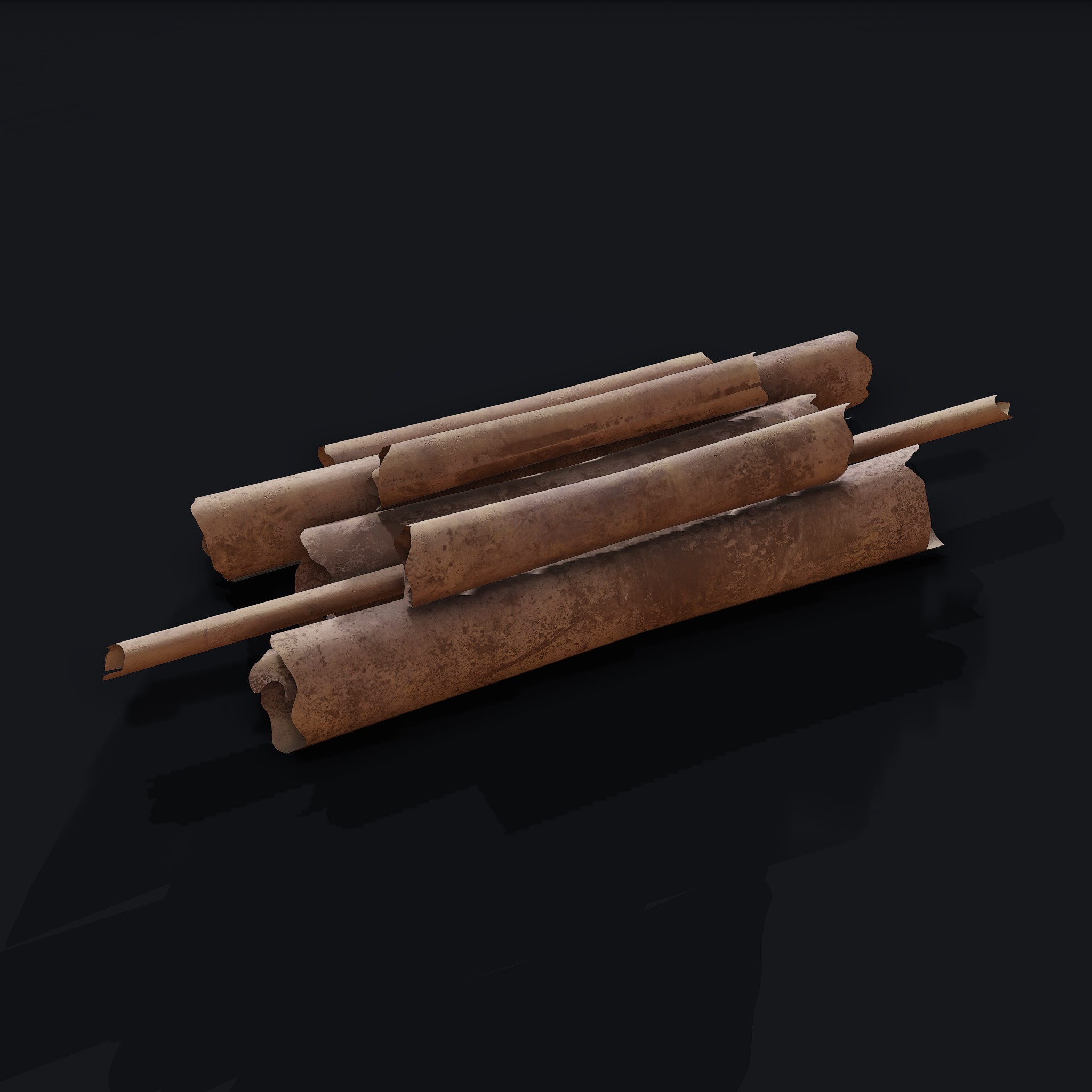 Scrolls Pile - 3D Model by Get Dead Entertainment