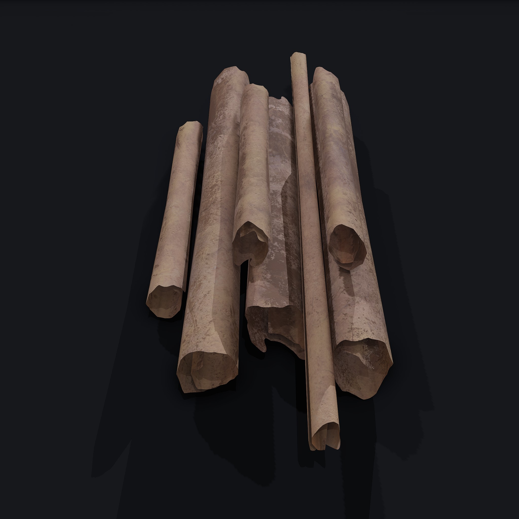 Scrolls Pile - 3D Model by Get Dead Entertainment