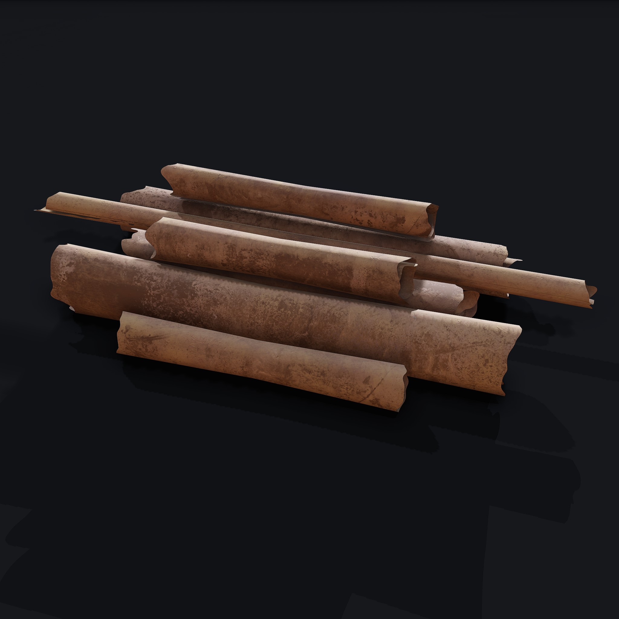 Scrolls Pile - 3D Model by Get Dead Entertainment