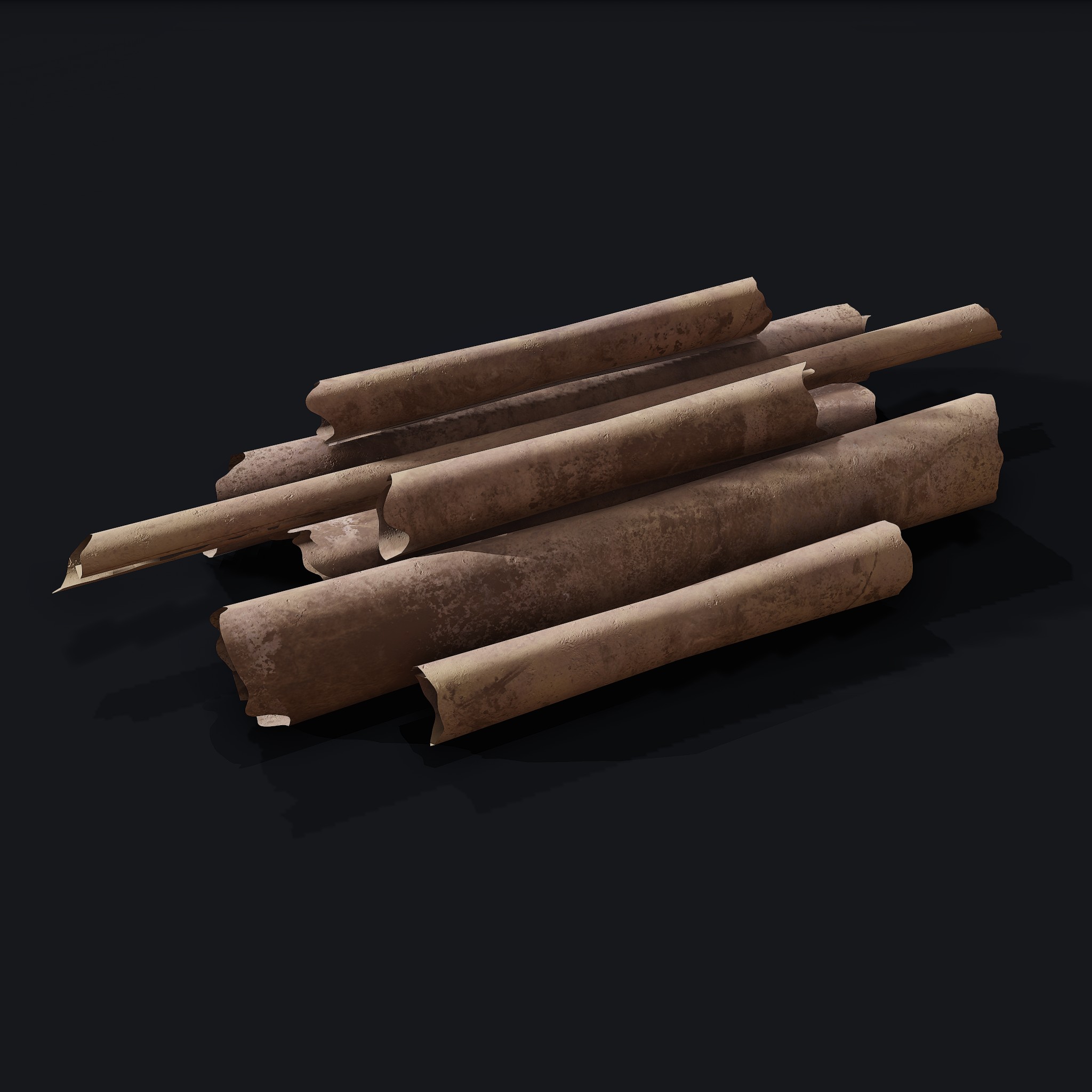 Scrolls Pile - 3D Model by Get Dead Entertainment