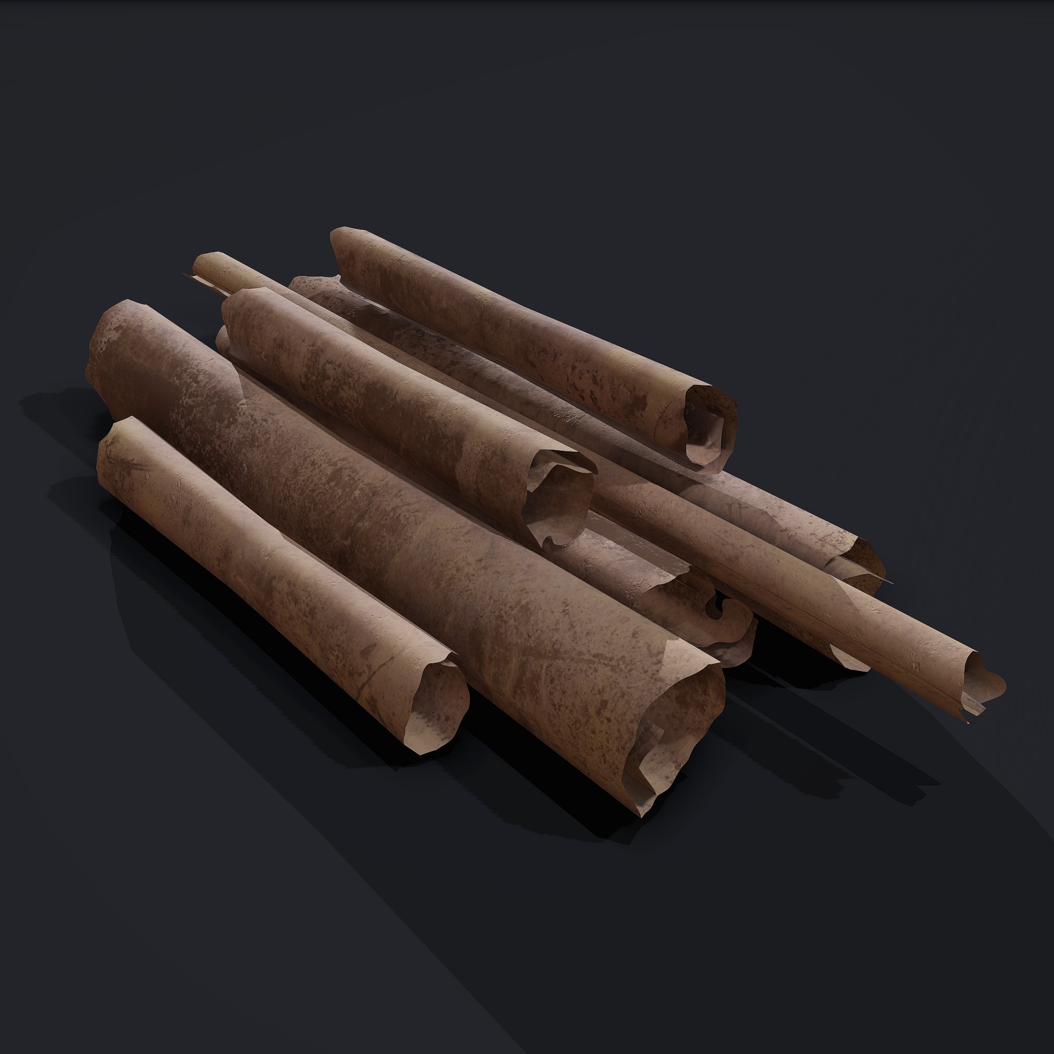 Scrolls Pile - 3D Model by Get Dead Entertainment