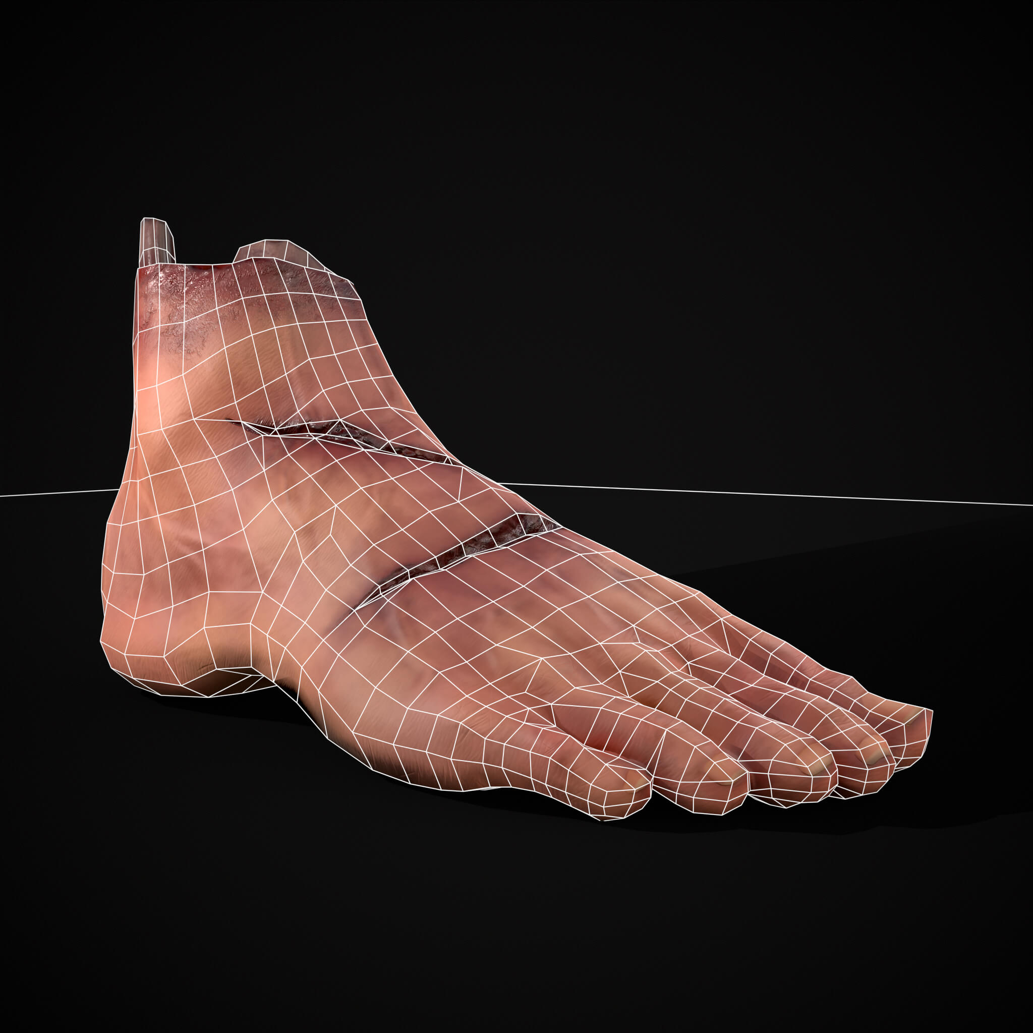 Severed Male Foot - 3D Model by Get Dead Entertainment