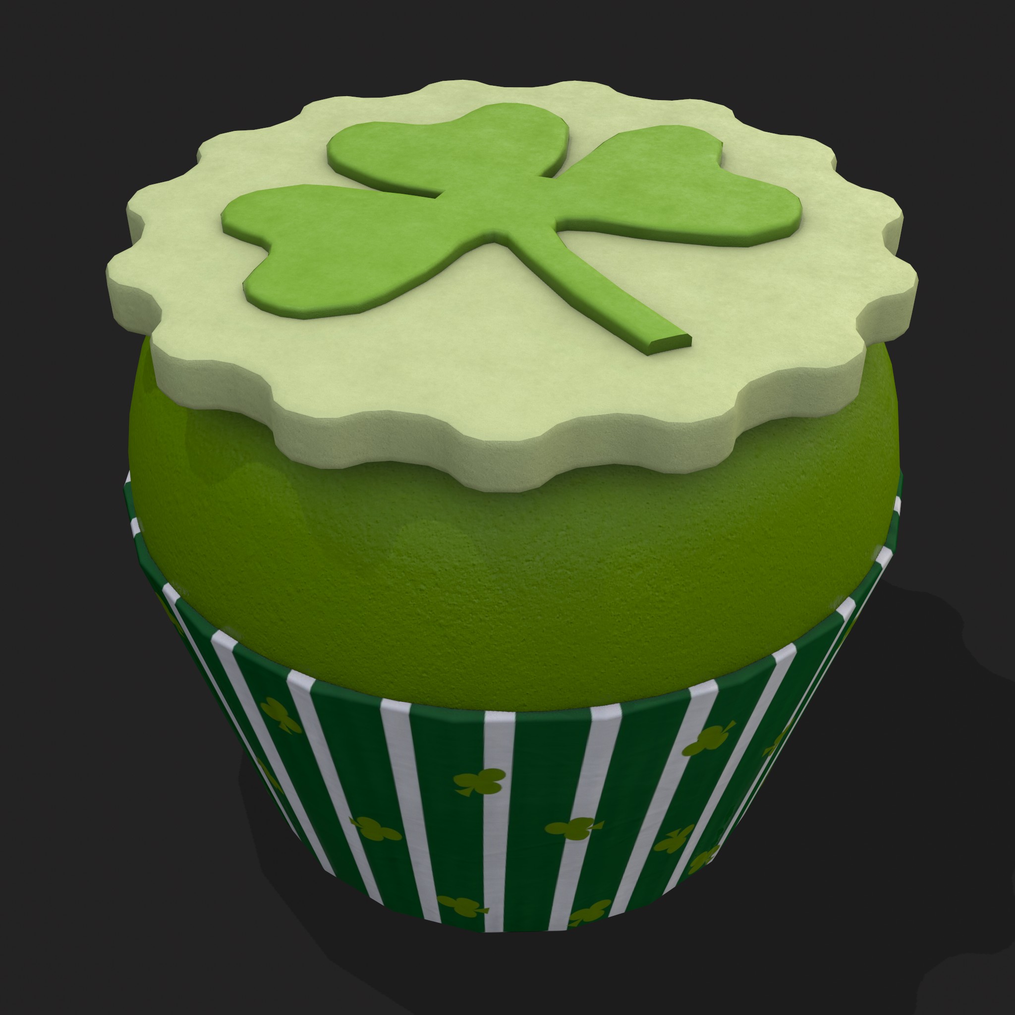 Shamrock Cupcake - 3D Model by Get Dead Entertainment