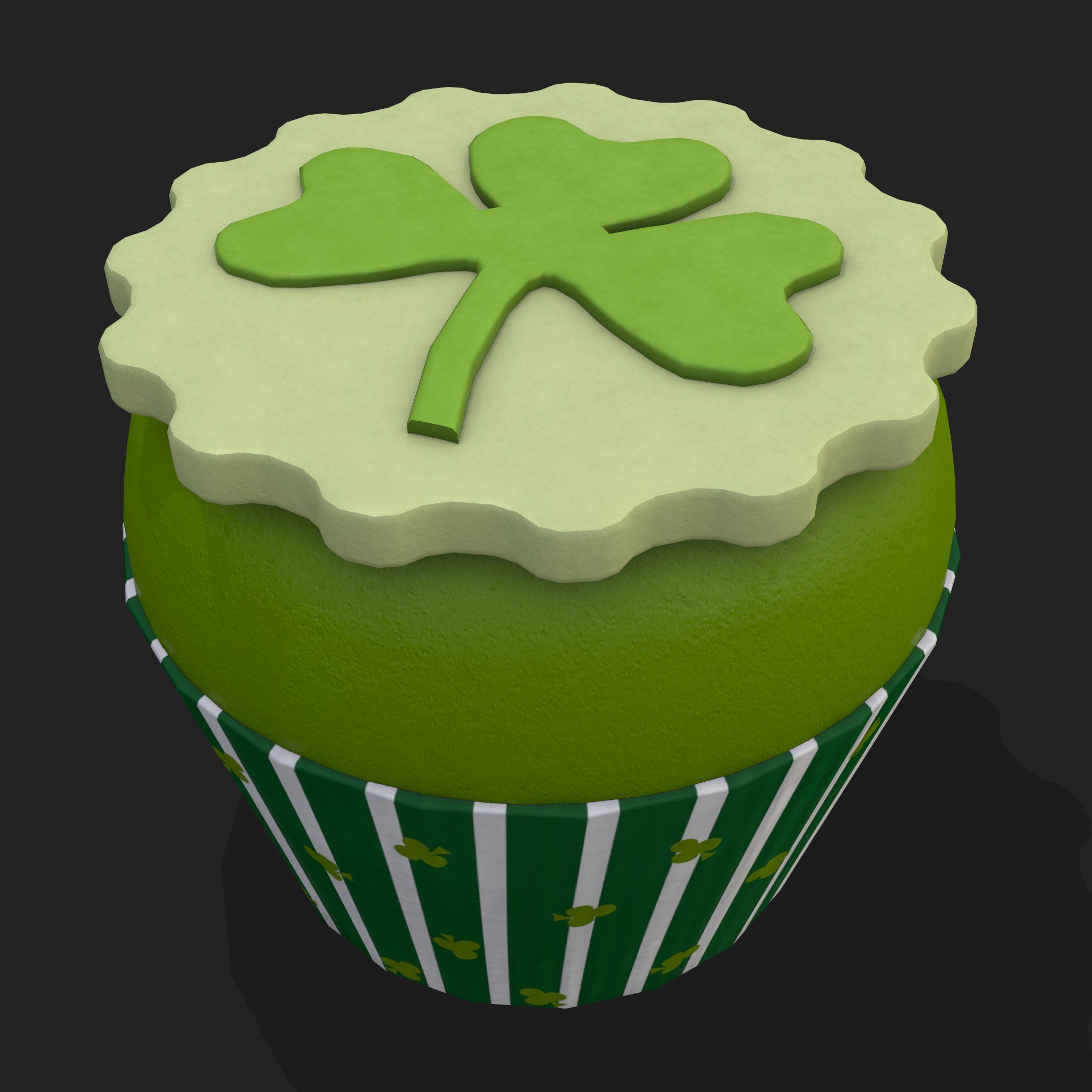 Shamrock Cupcake - 3D Model by Get Dead Entertainment